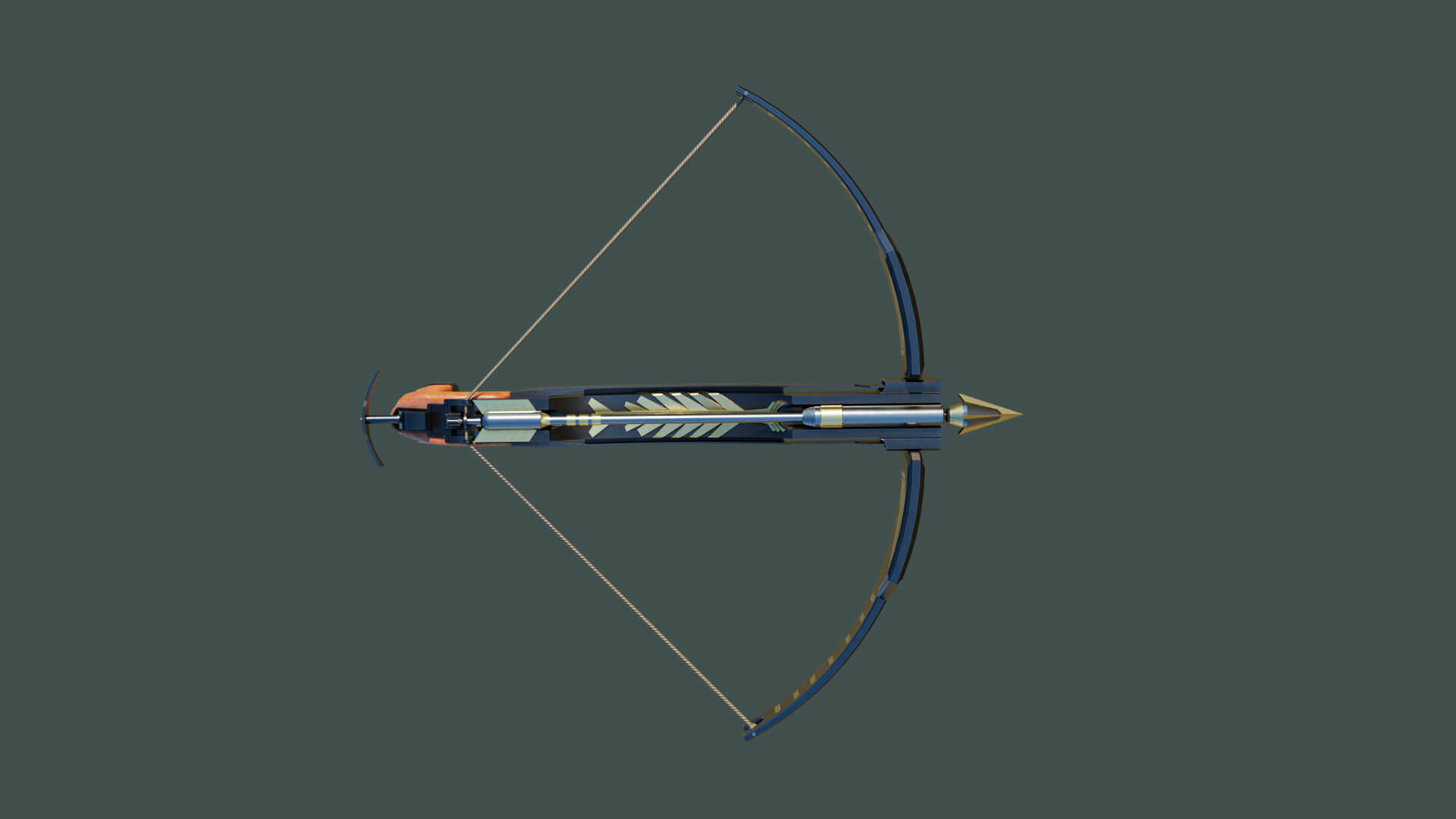 Crossbow Gun Arrow Shooter All PBR Unity UE Textures - 3D Model by ...