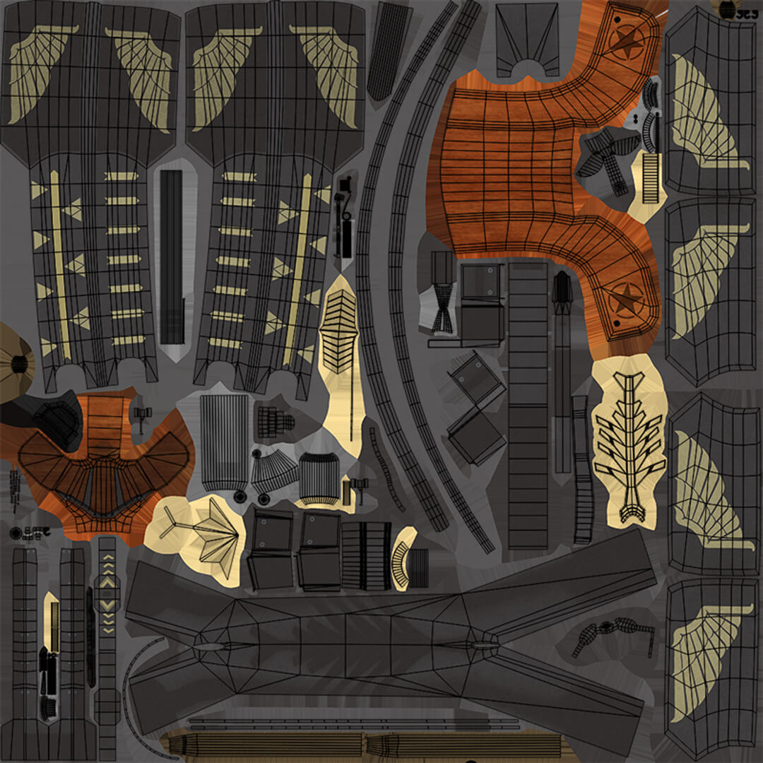 Crossbow Gun Arrow Shooter All PBR Unity UE Textures - 3D Model by ...