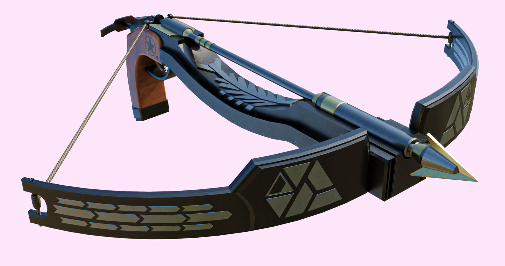Crossbow Gun Game Ready PBR - 3D Model by Eight Vertex