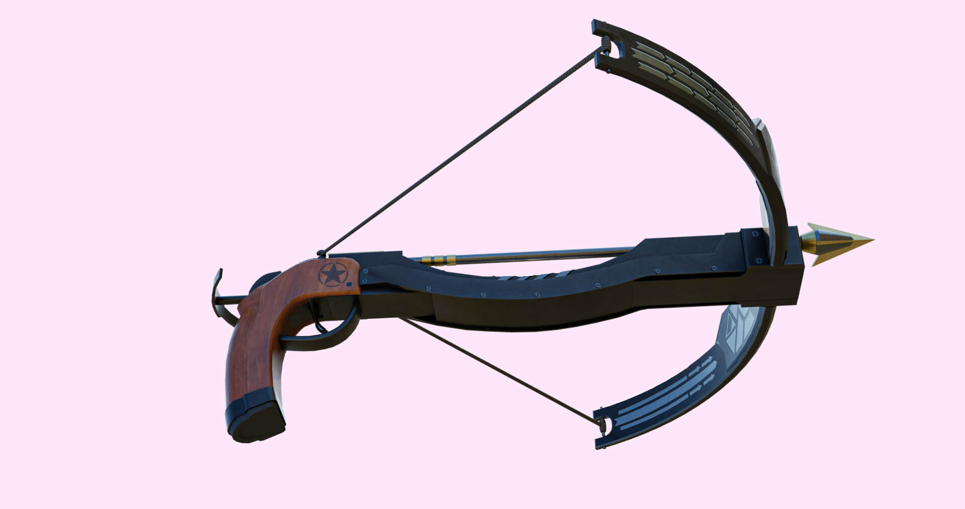 Crossbow Gun Game Ready PBR - 3D Model by Eight Vertex