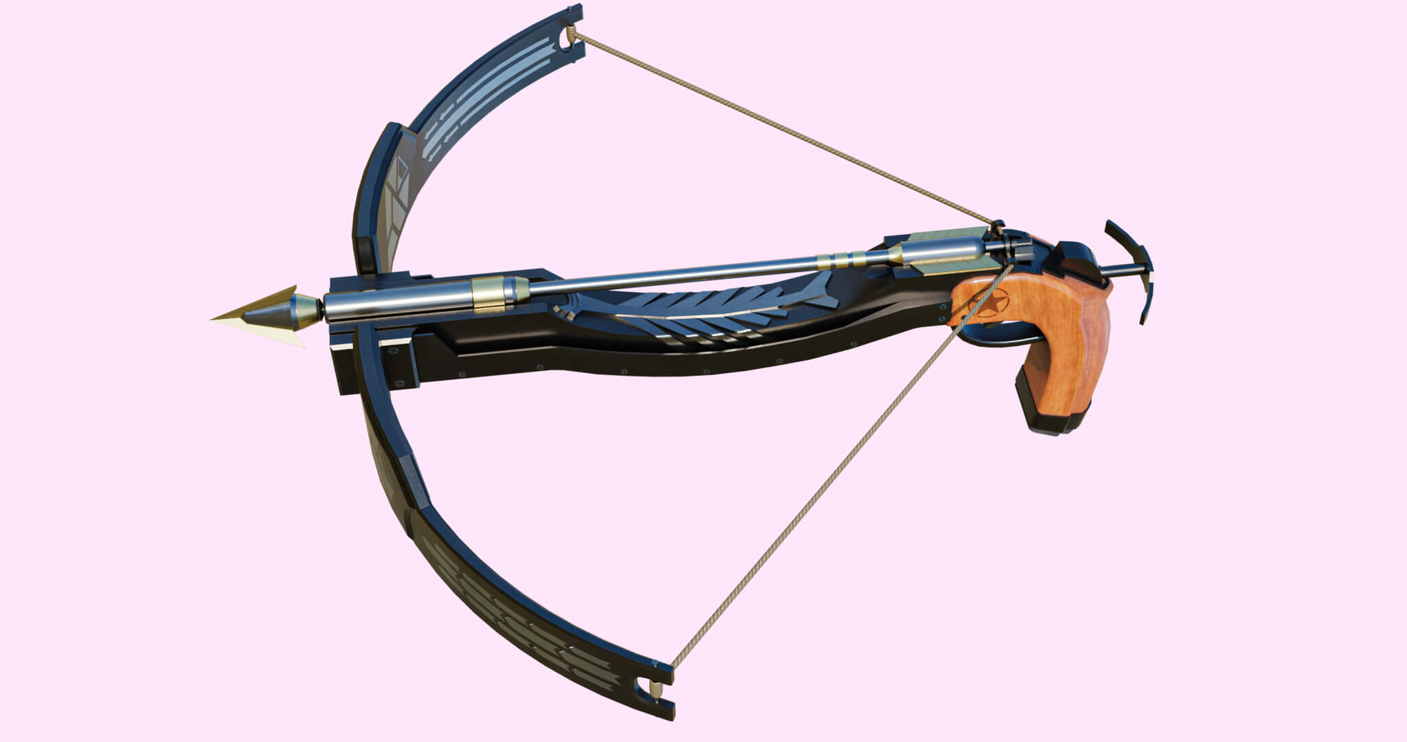 Crossbow Gun Game Ready PBR - 3D Model by Eight Vertex
