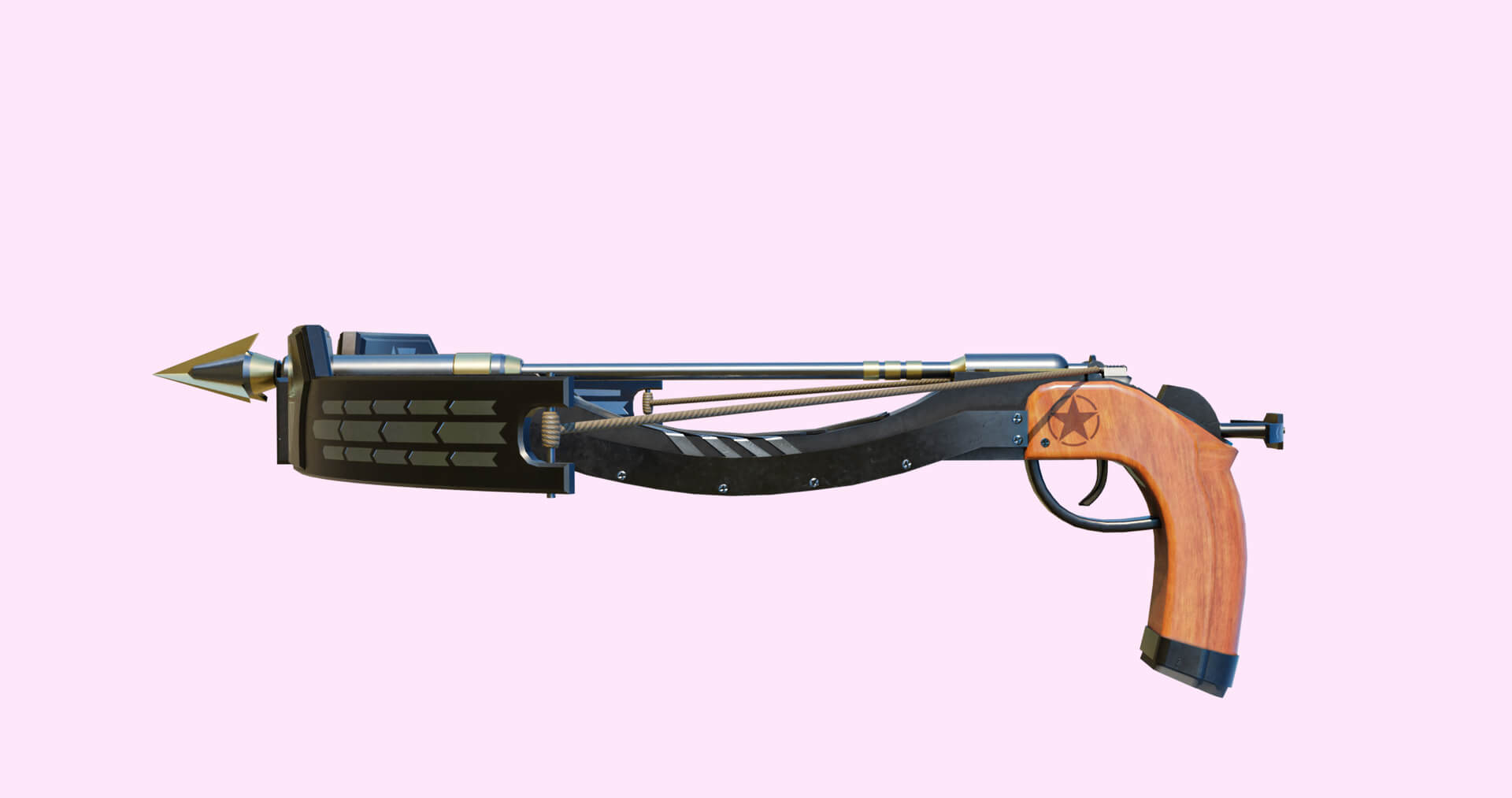 Crossbow Gun Game Ready PBR - 3D Model by Eight Vertex