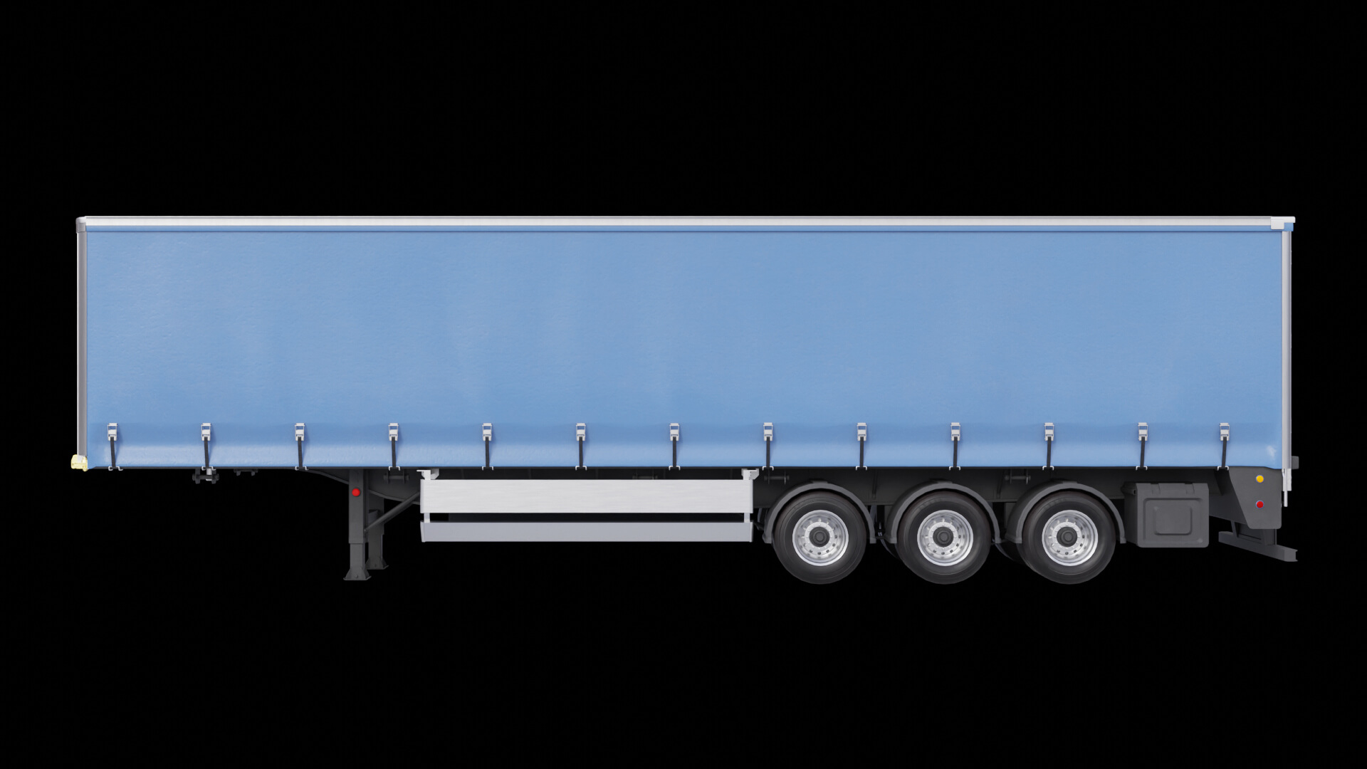 Curtainsider Semi Trailer All PBR Unity UE Textures - 3D Model by Eight Vertex