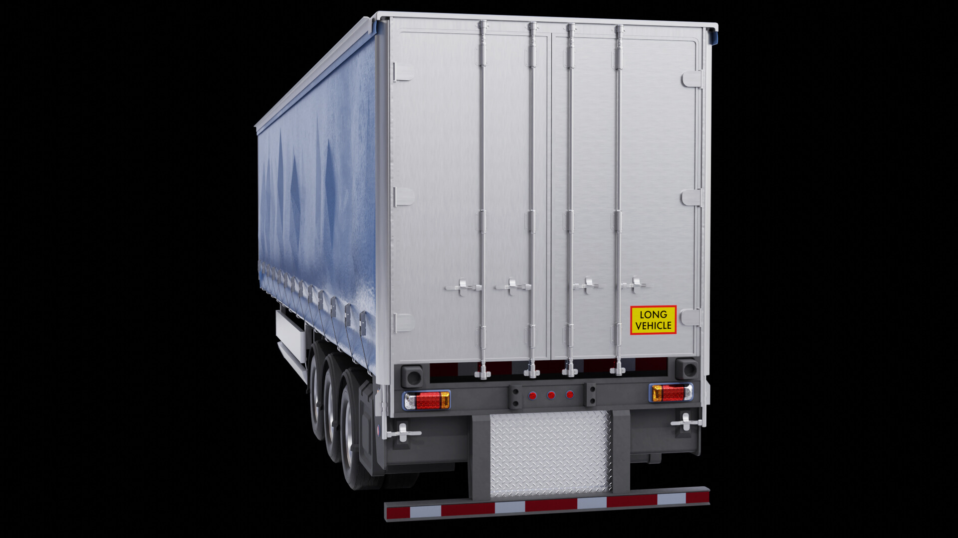 Curtainsider Semi Trailer All PBR Unity UE Textures - 3D Model by Eight Vertex