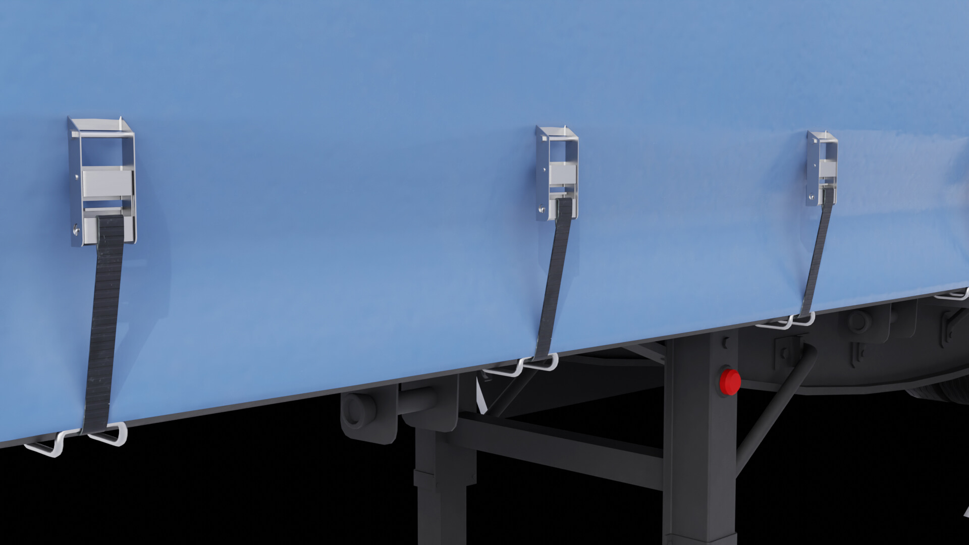 Curtainsider Semi Trailer All PBR Unity UE Textures - 3D Model by Eight Vertex