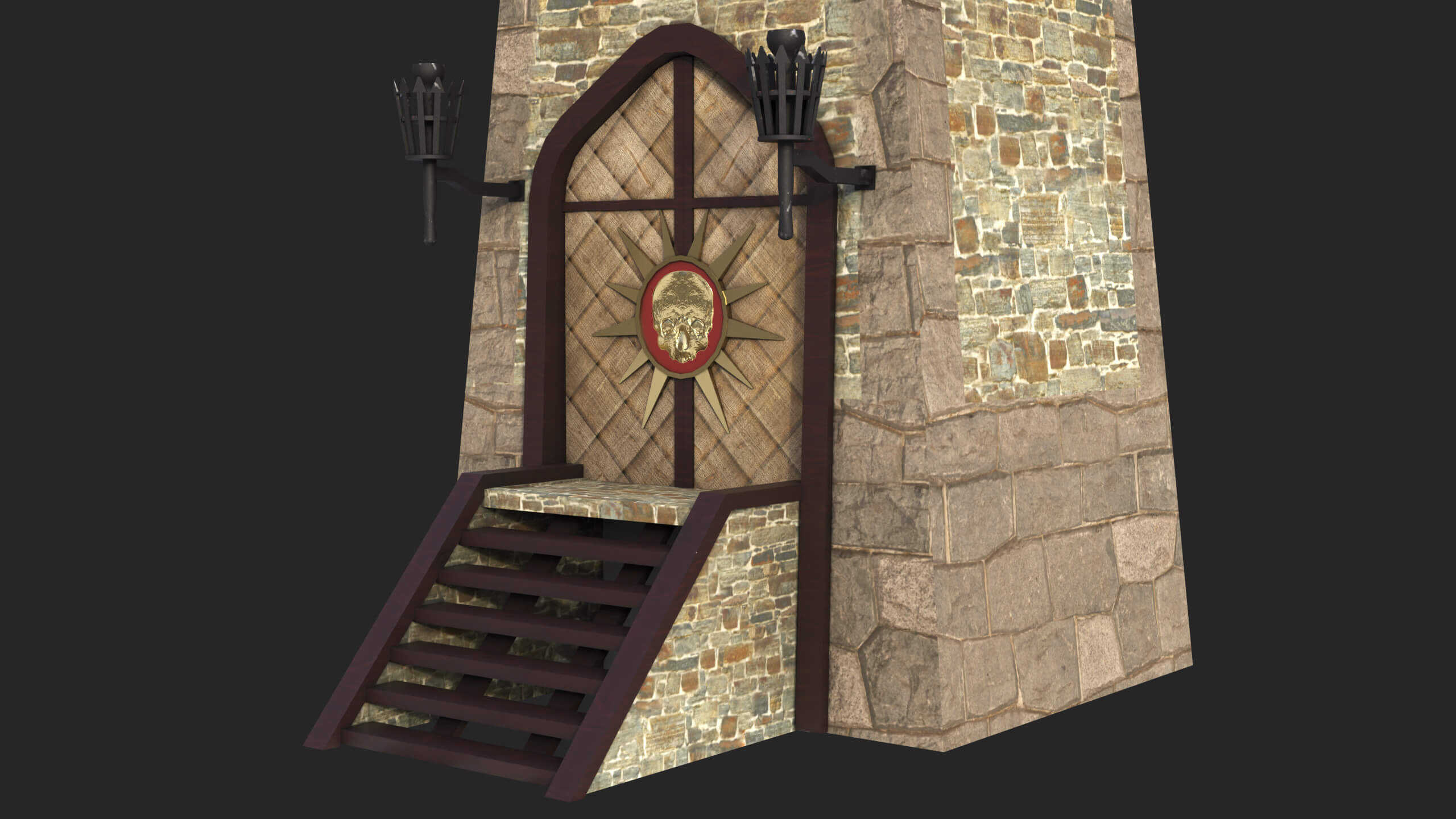 Castle Watch Tower 01 All PBR Unity UE Textures Included - 3D Model by ...