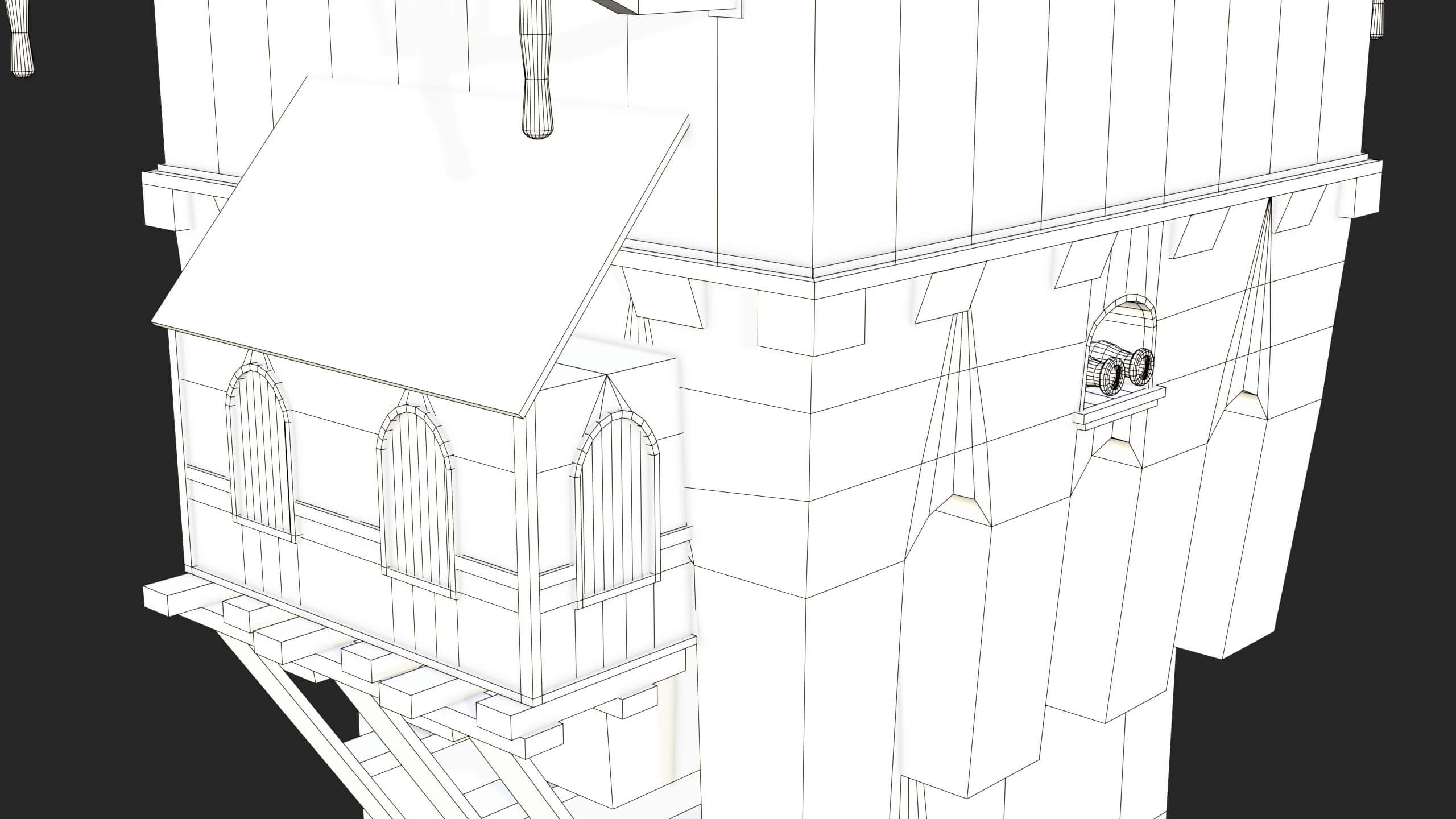 Castle Watch Tower 01 All PBR Unity UE Textures Included - 3D Model by ...