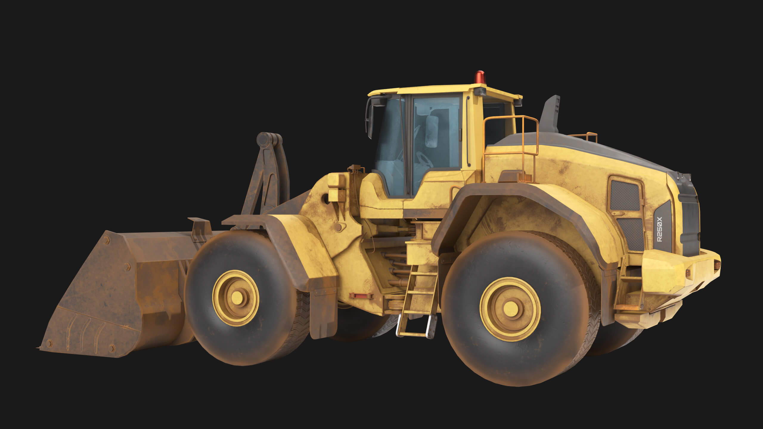Dirty Mining Truck 02 Wheel Loader All PBR Unity UE Textures - 3D Model ...