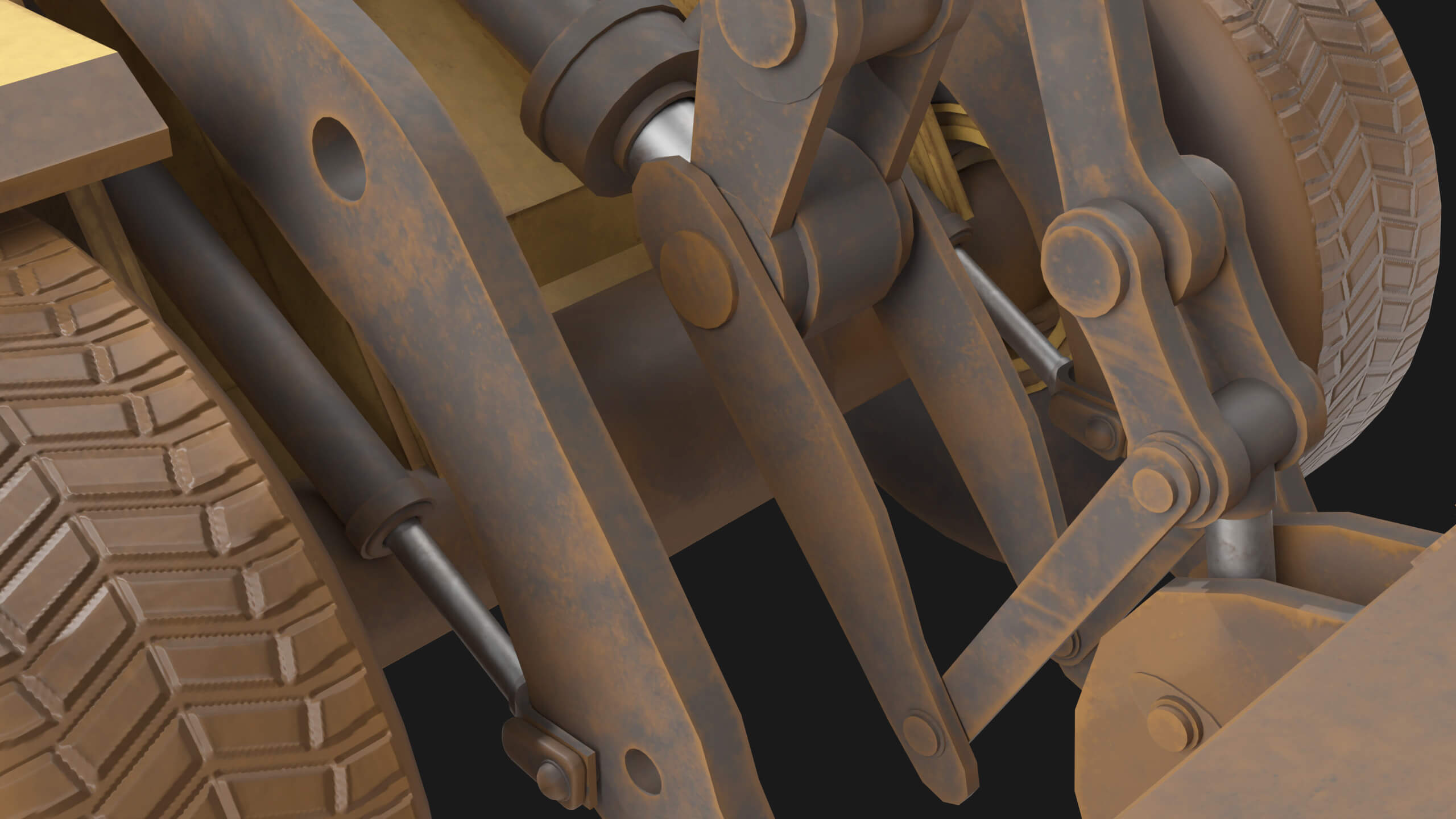 Dirty Mining Truck 02 Wheel Loader All PBR Unity UE Textures - 3D Model ...