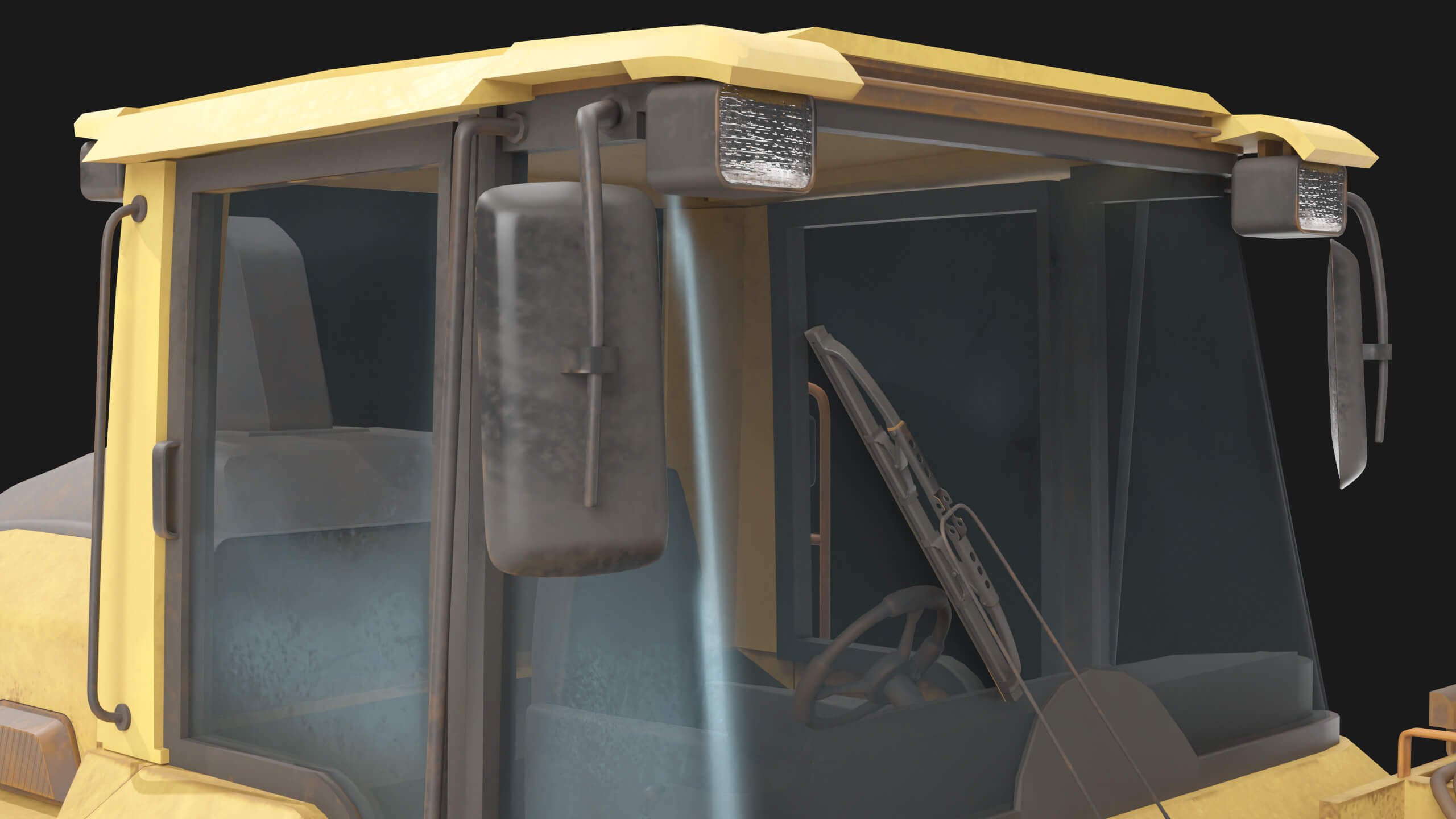 Dirty Mining Truck 02 Wheel Loader All PBR Unity UE Textures - 3D Model ...