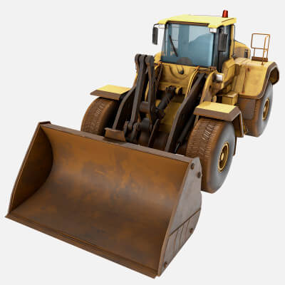 Dirty Mining Truck 02 Wheel Loader All PBR Unity UE Textures - 3D Model ...