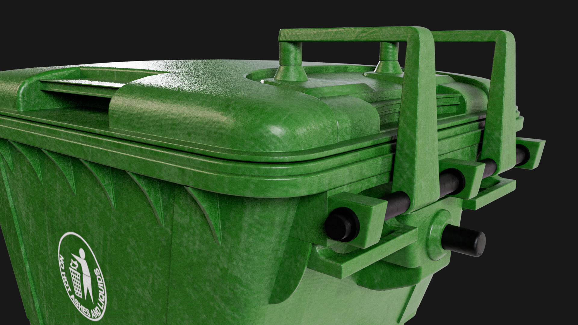 Dustbin Rigged PBR Unity UE V-Ray Arnold Textures Included 3D Model by ...