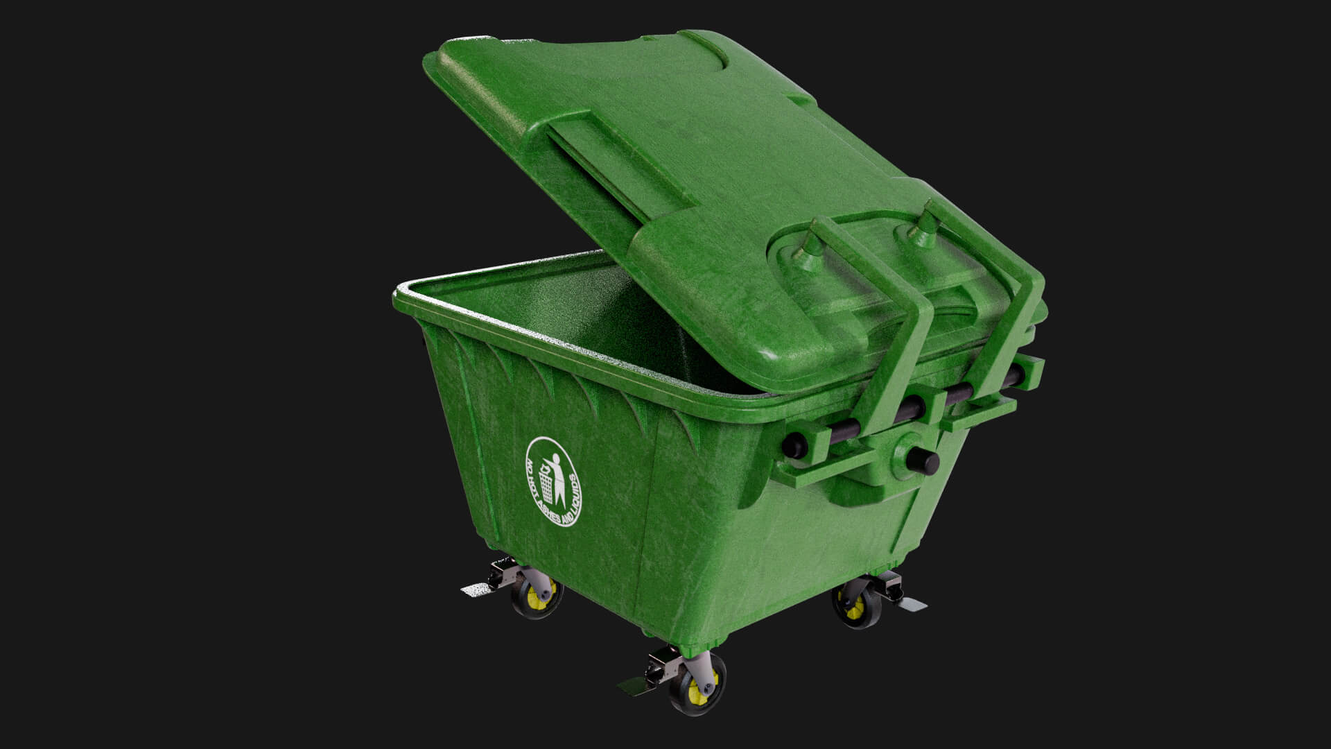 Dustbin Rigged PBR Unity UE V-Ray Arnold Textures Included 3D Model by ...