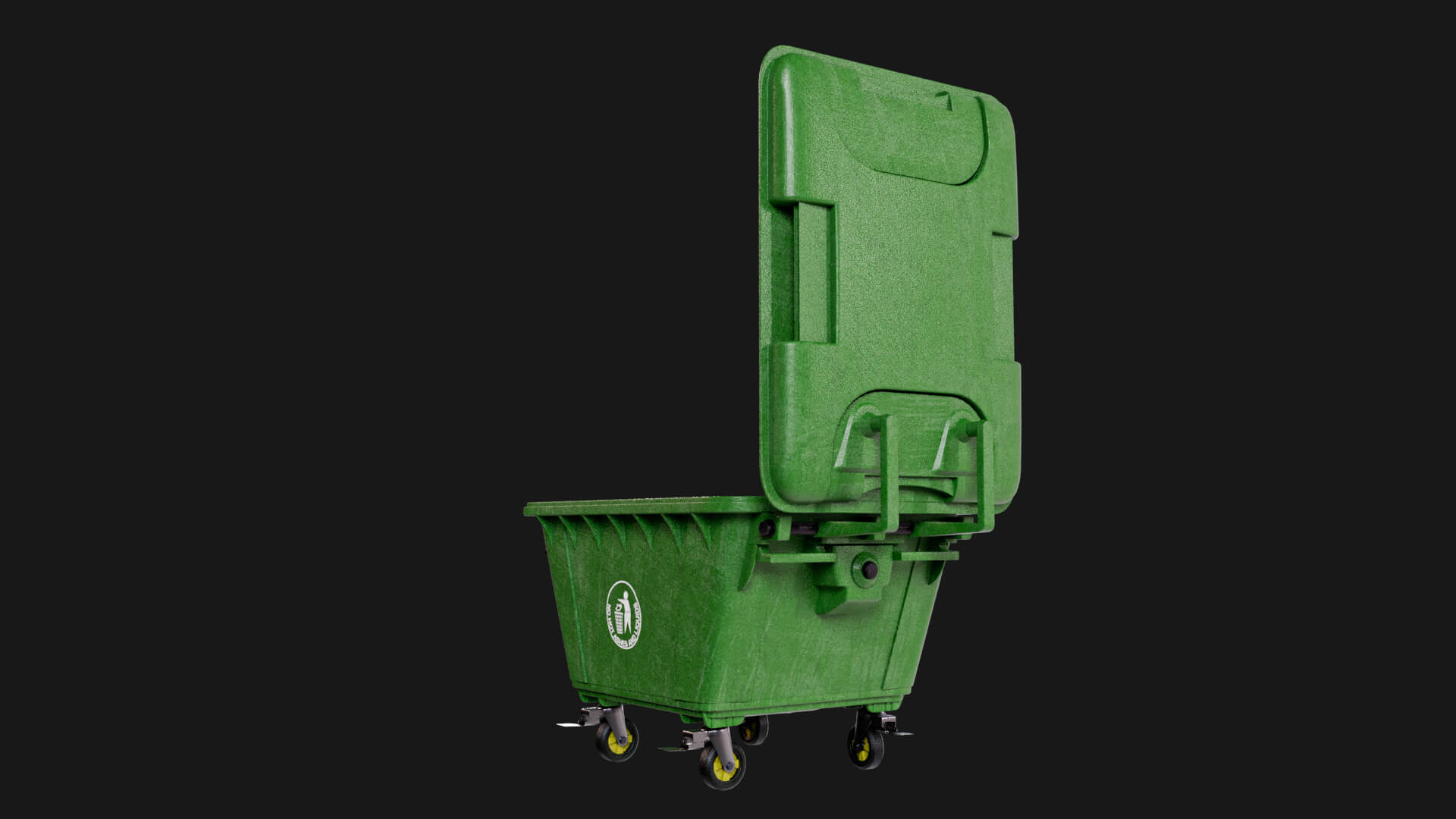 Dustbin Rigged PBR Unity UE V-Ray Arnold Textures Included 3D Model by ...