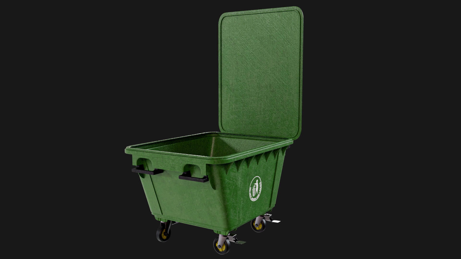 Dustbin Rigged PBR Unity UE V-Ray Arnold Textures Included 3D Model by ...