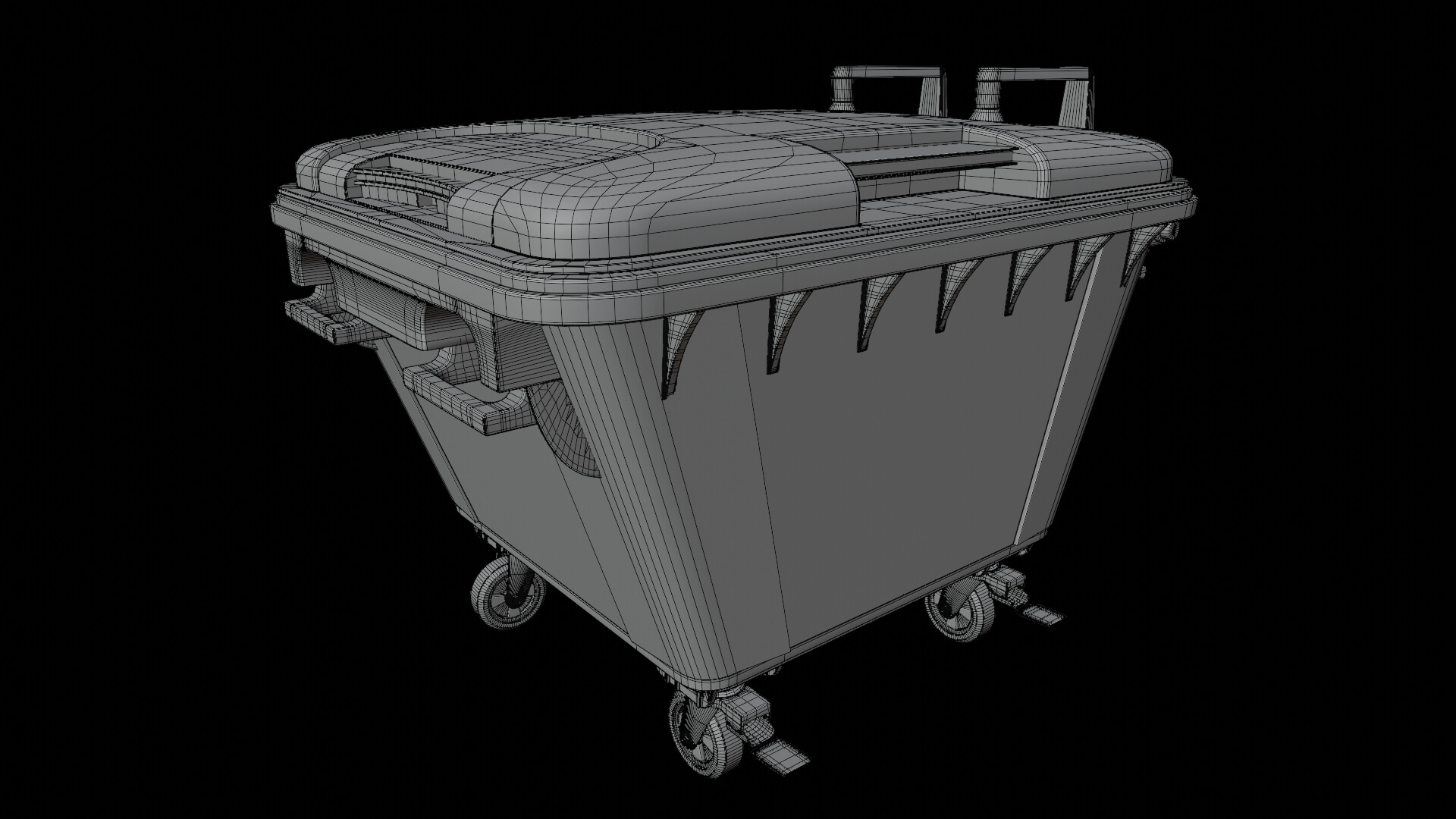 Dustbin Rigged PBR Unity UE V-Ray Arnold Textures Included 3D Model by Eight Vertex