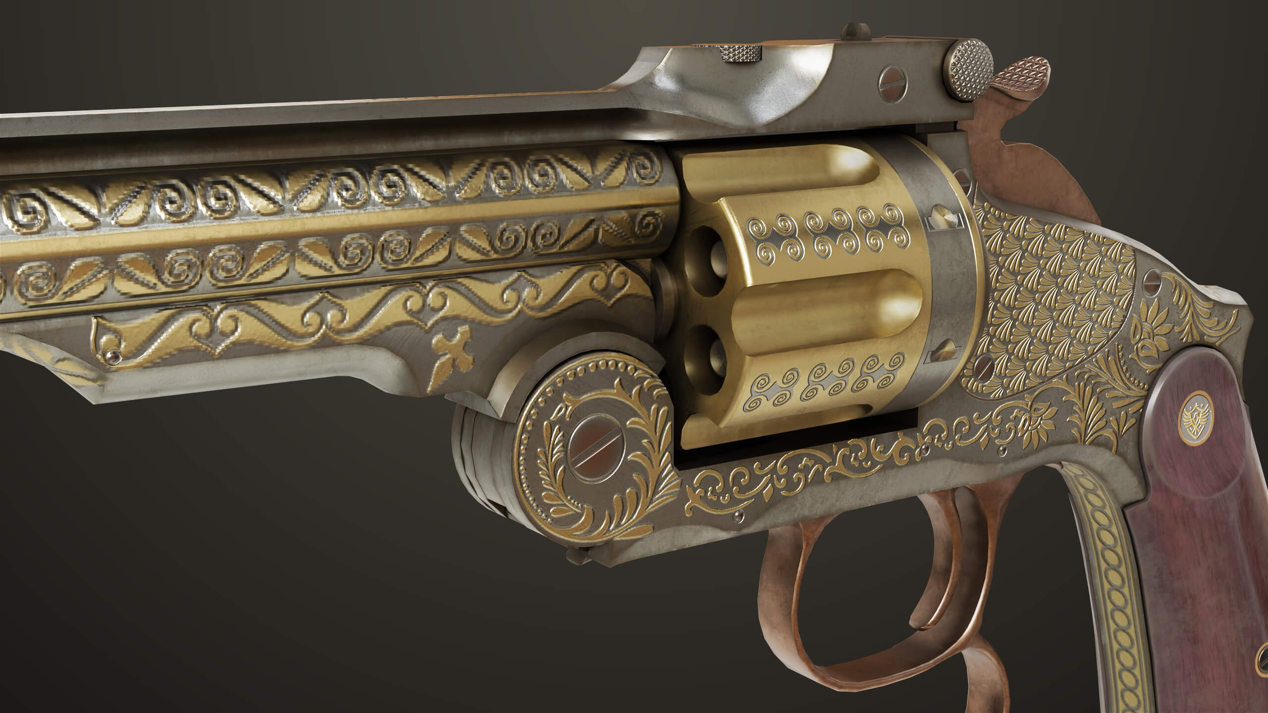Aesthetic Revolver 02 Generic All PBR Unity UE Textures - 3D Model by ...