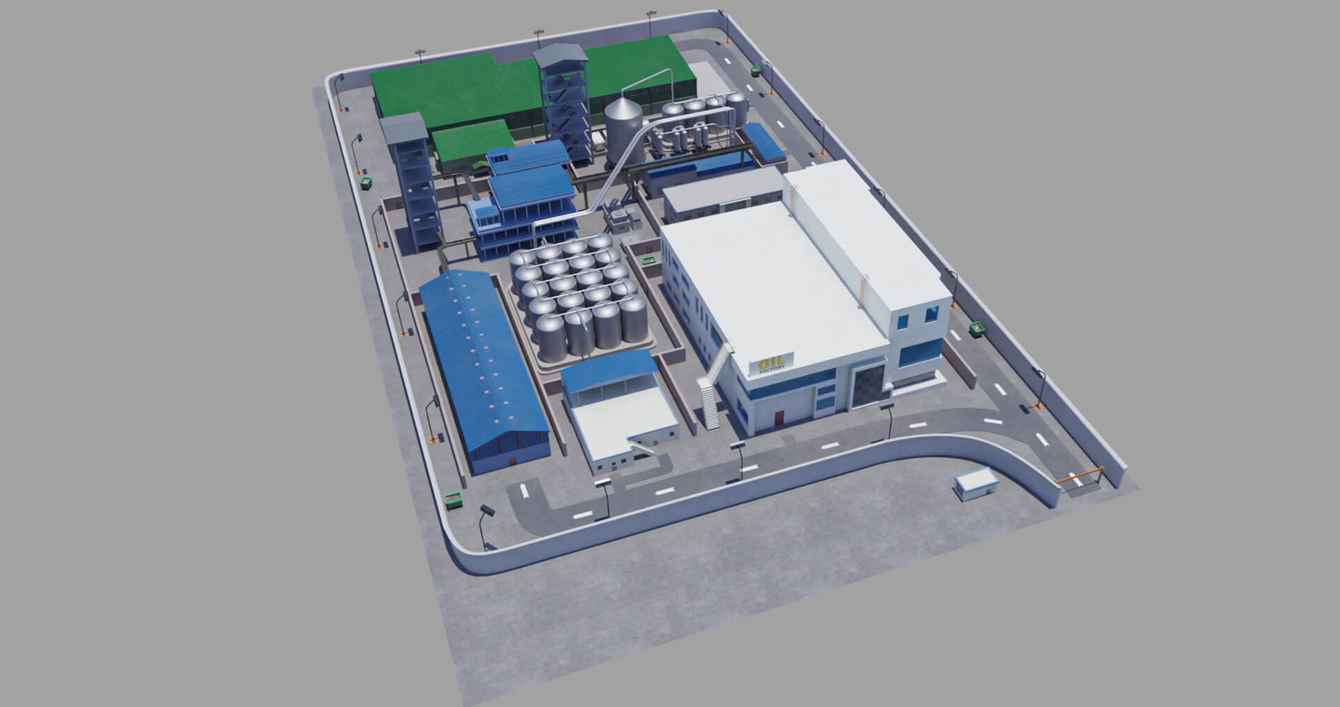 Factory Warehouse Exterior and Interior Game Ready With PBR - 3D Model ...