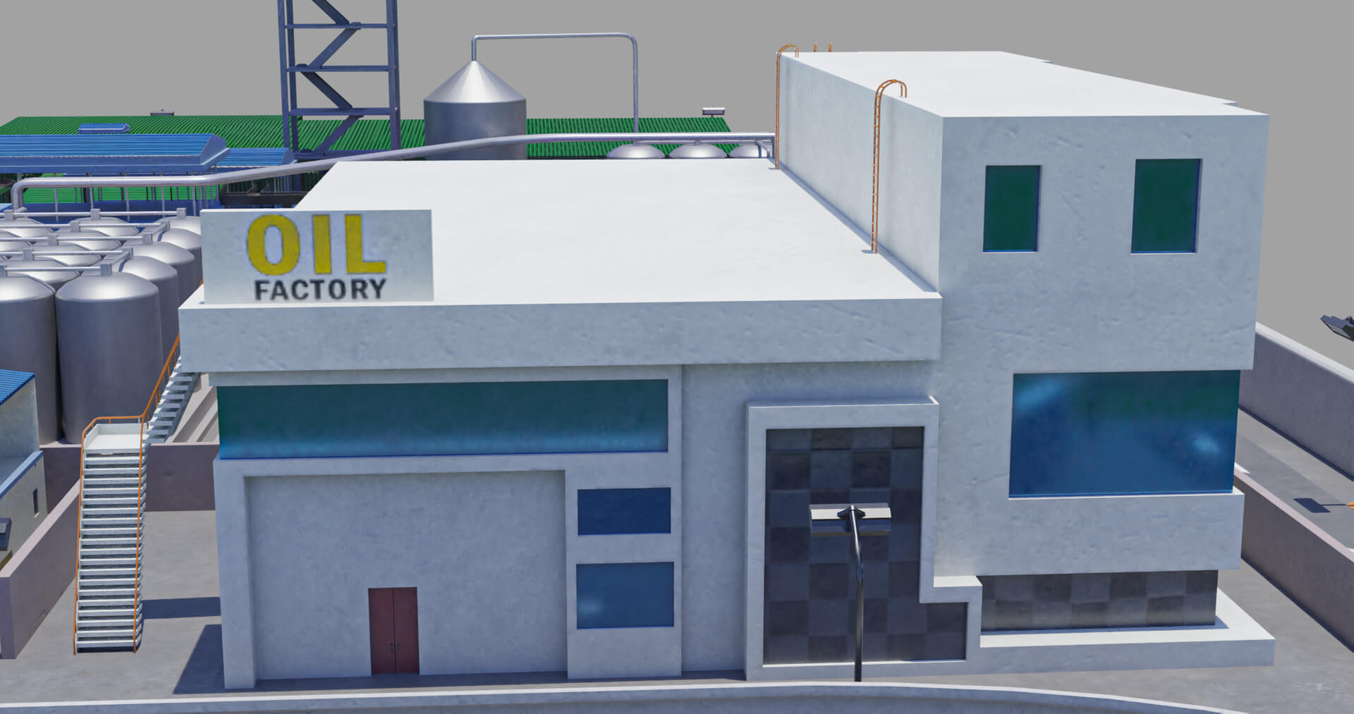 Factory Warehouse Exterior and Interior Game Ready With PBR - 3D Model ...