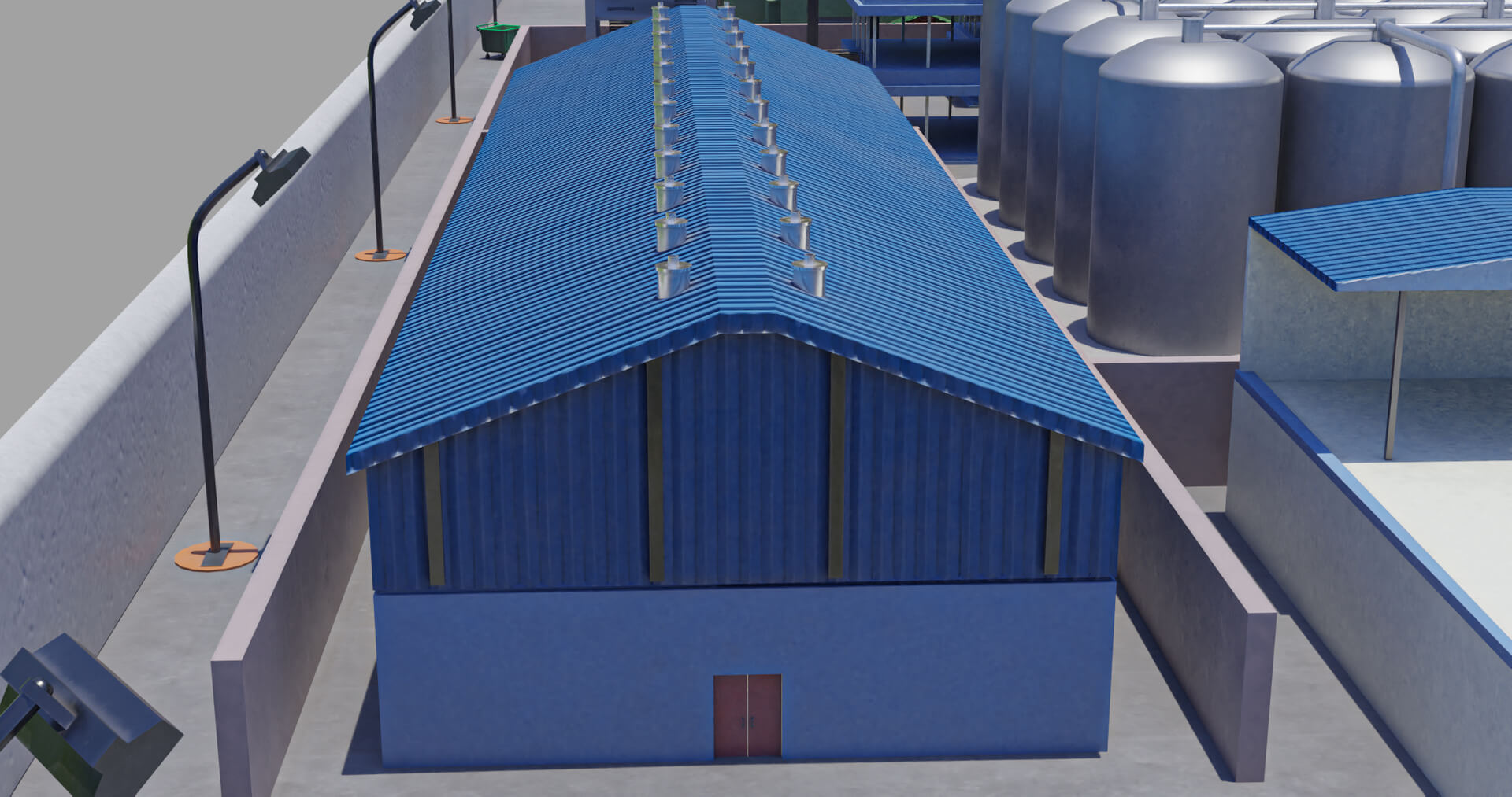 Factory Warehouse Exterior and Interior Game Ready With PBR - 3D Model ...