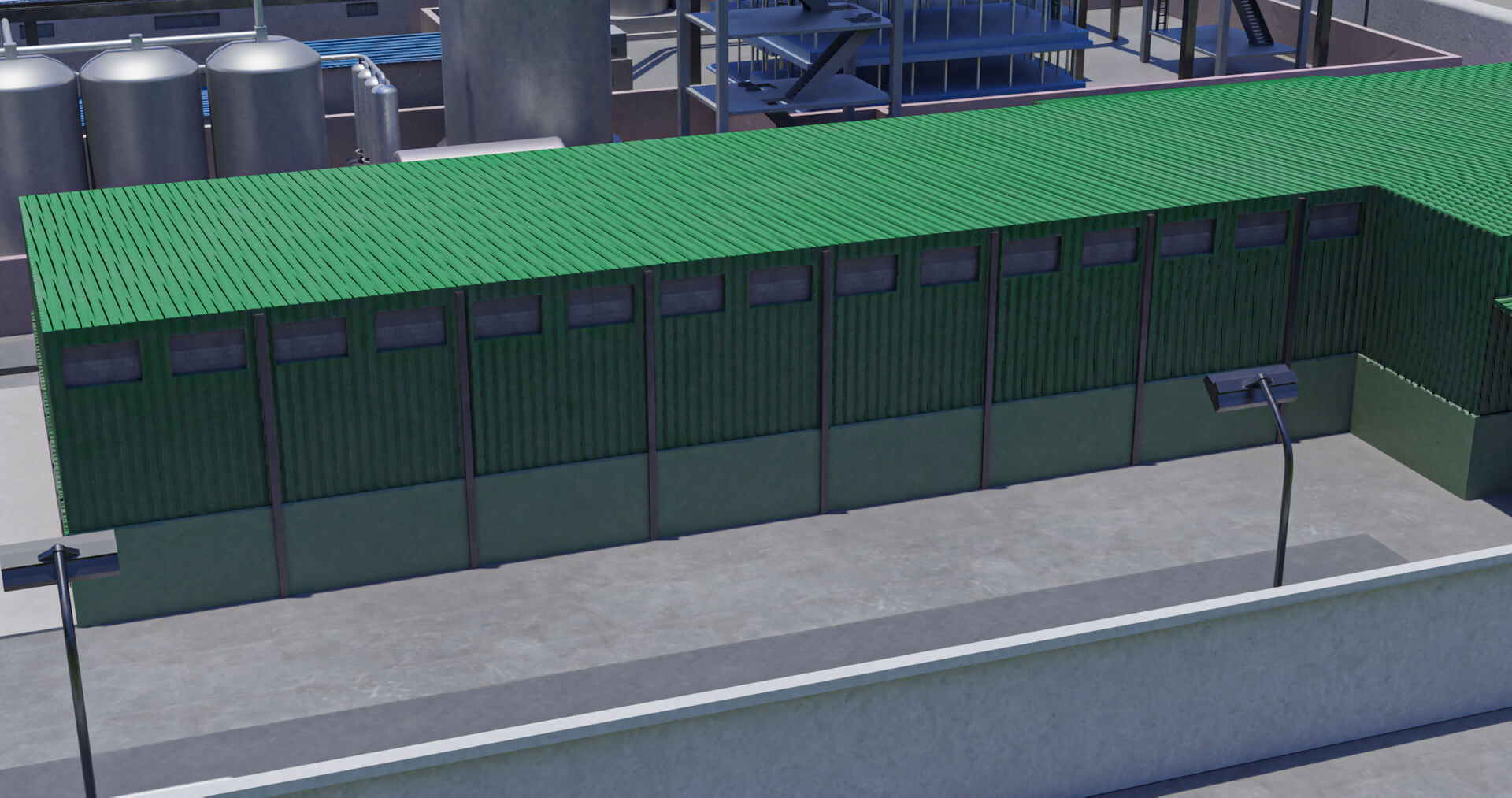 Factory Warehouse Exterior and Interior Game Ready With PBR - 3D Model ...