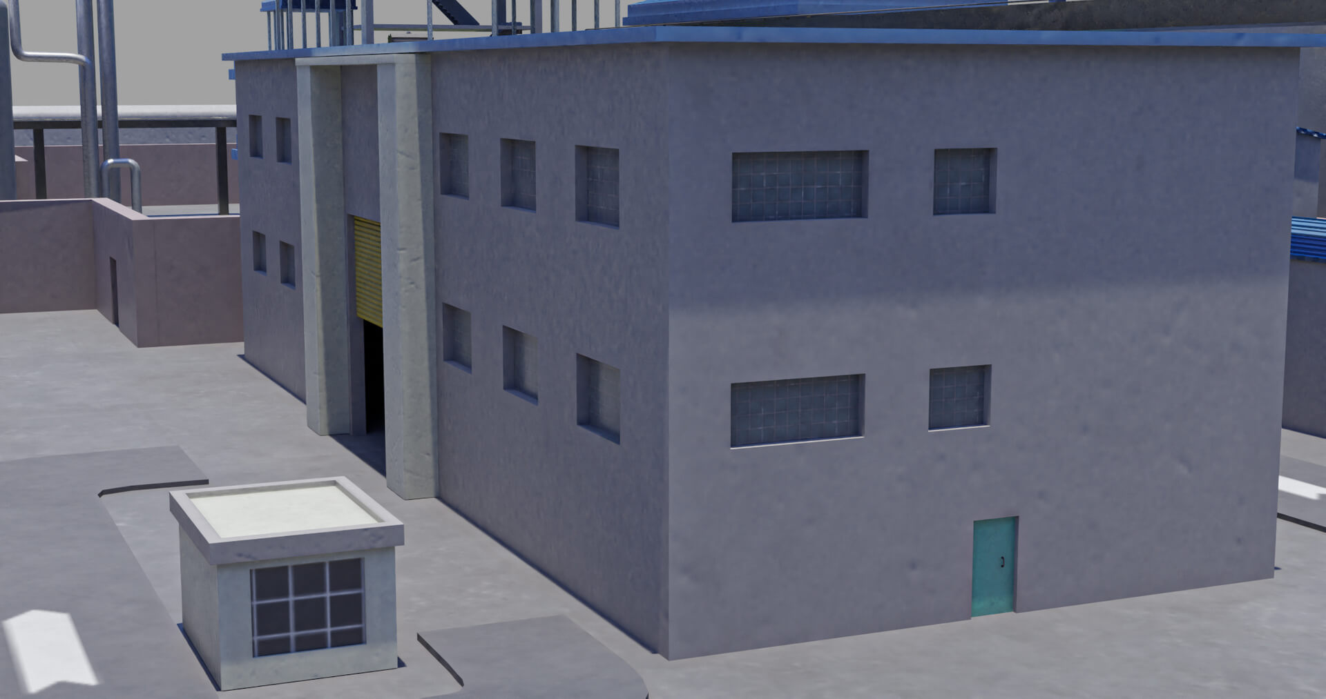 Factory Warehouse Exterior and Interior Game Ready With PBR - 3D Model ...
