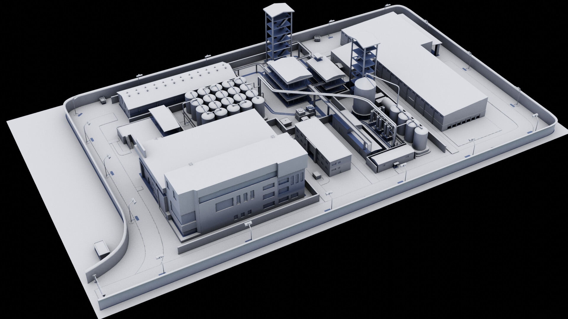 Factory Warehouse Exterior and Interior Game Ready With PBR - 3D Model ...