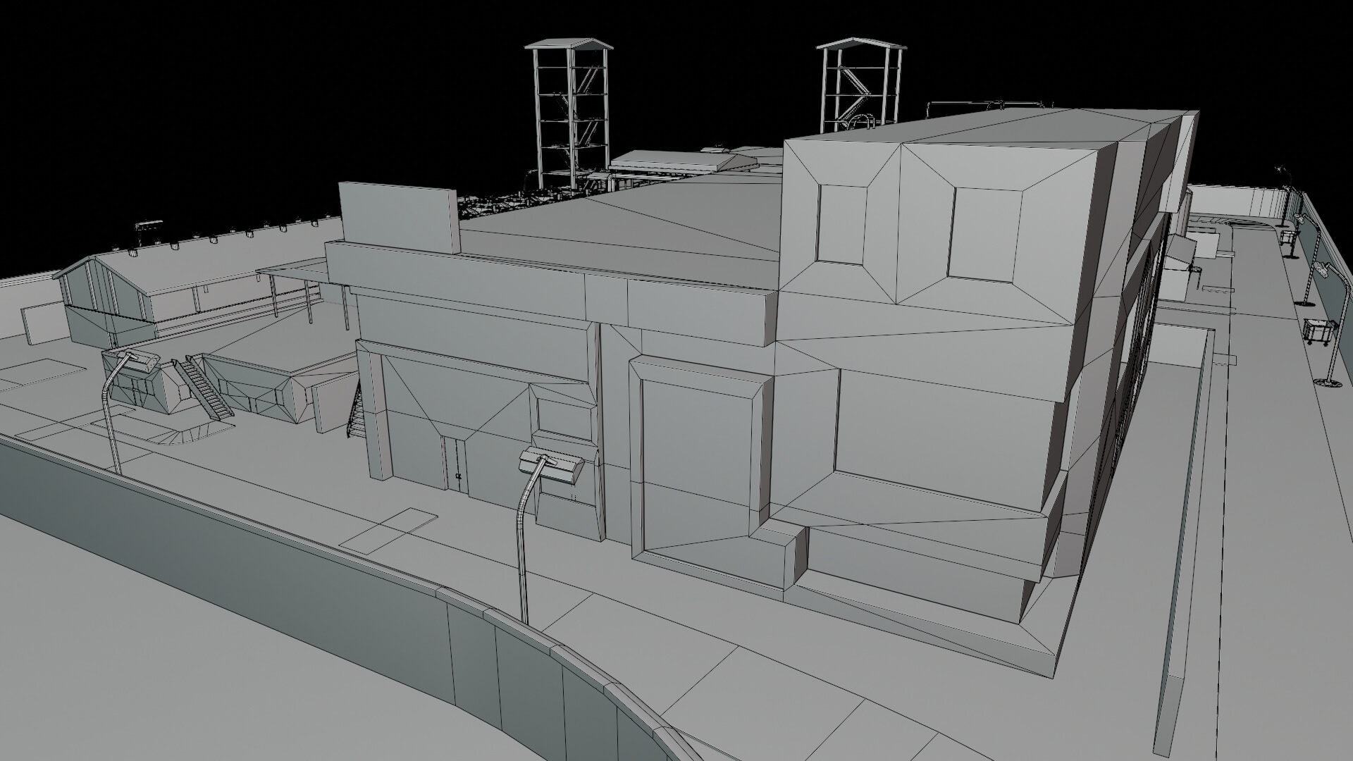 Factory Warehouse Exterior and Interior Game Ready With PBR - 3D Model ...