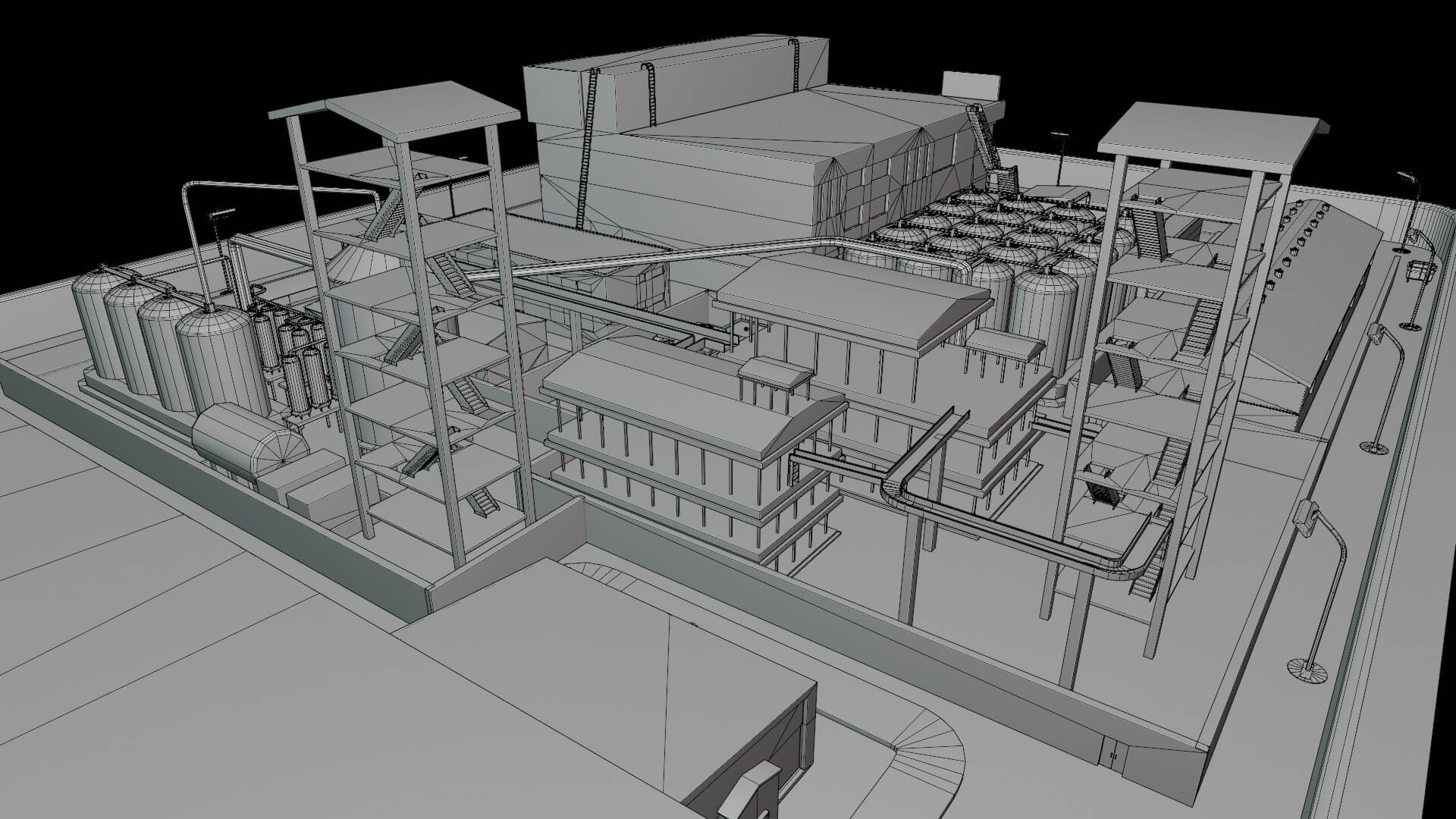 Factory Warehouse Exterior and Interior Game Ready With PBR - 3D Model ...