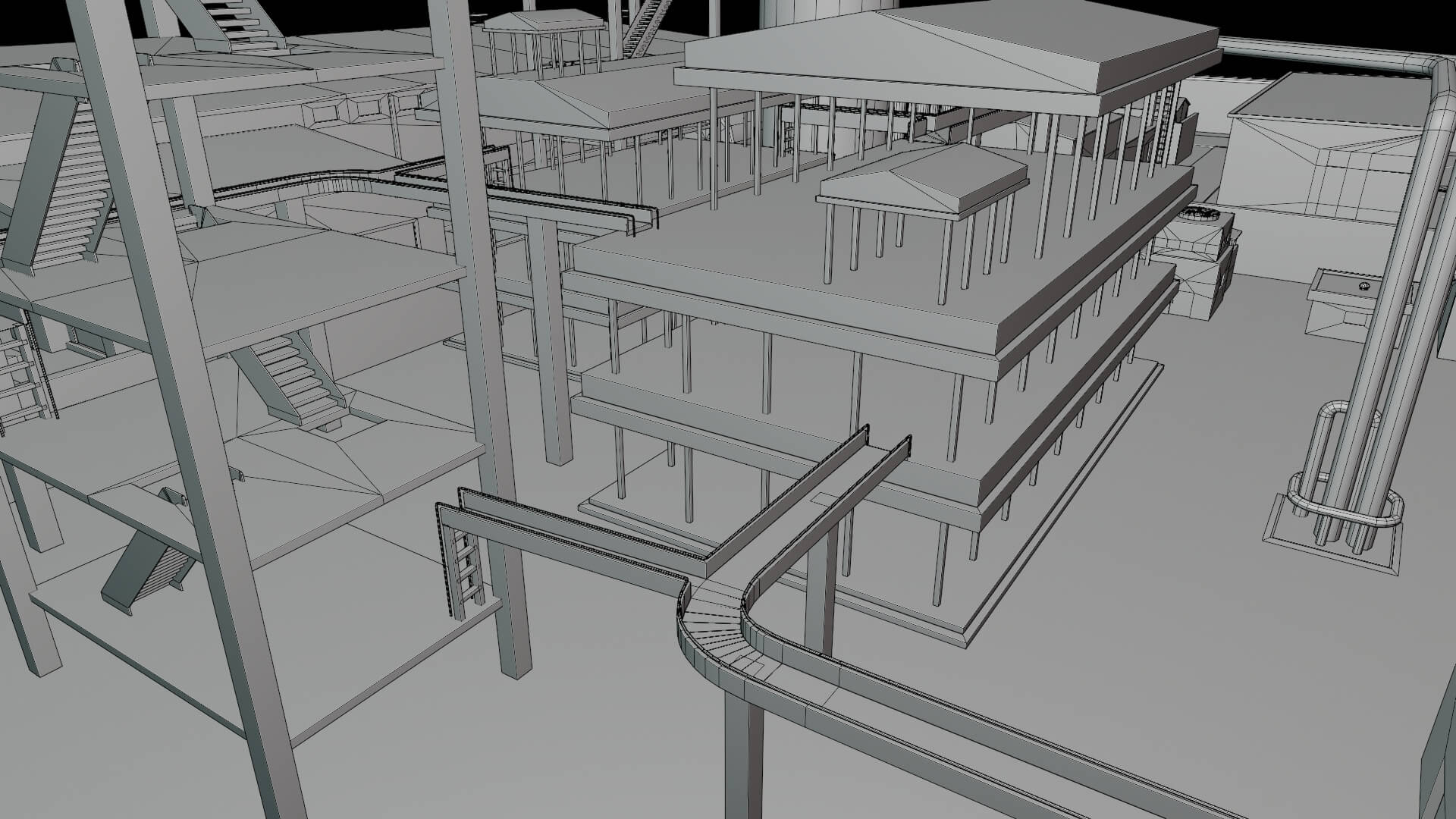 Factory Warehouse Exterior and Interior Game Ready With PBR - 3D Model ...