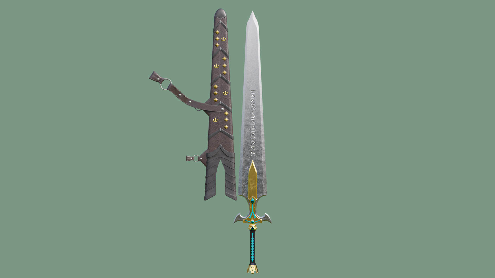 5 Fantasy Swords Collection All PBR Unity UE Textures by Eight Vertex