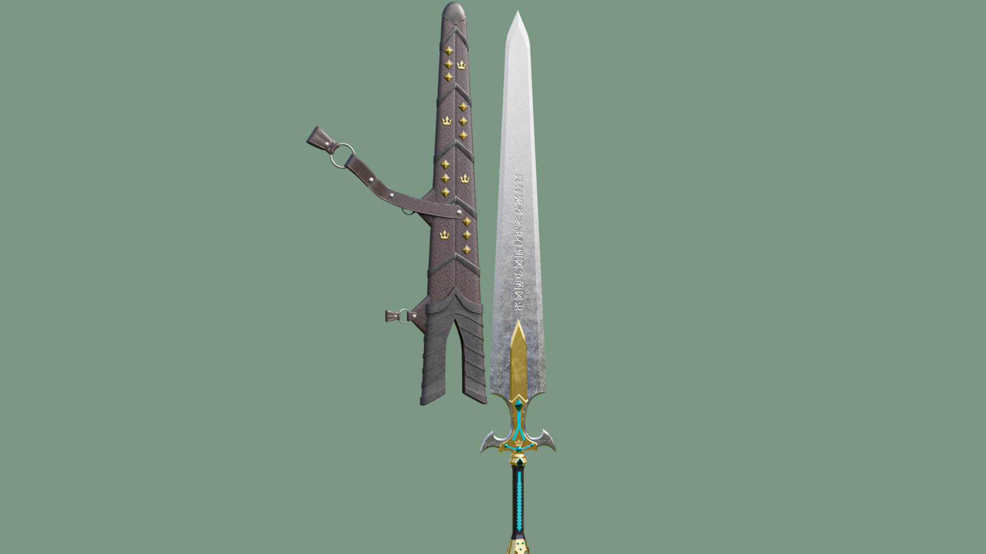 Fantasy Sword 01 - 3D Model by Eight Vertex