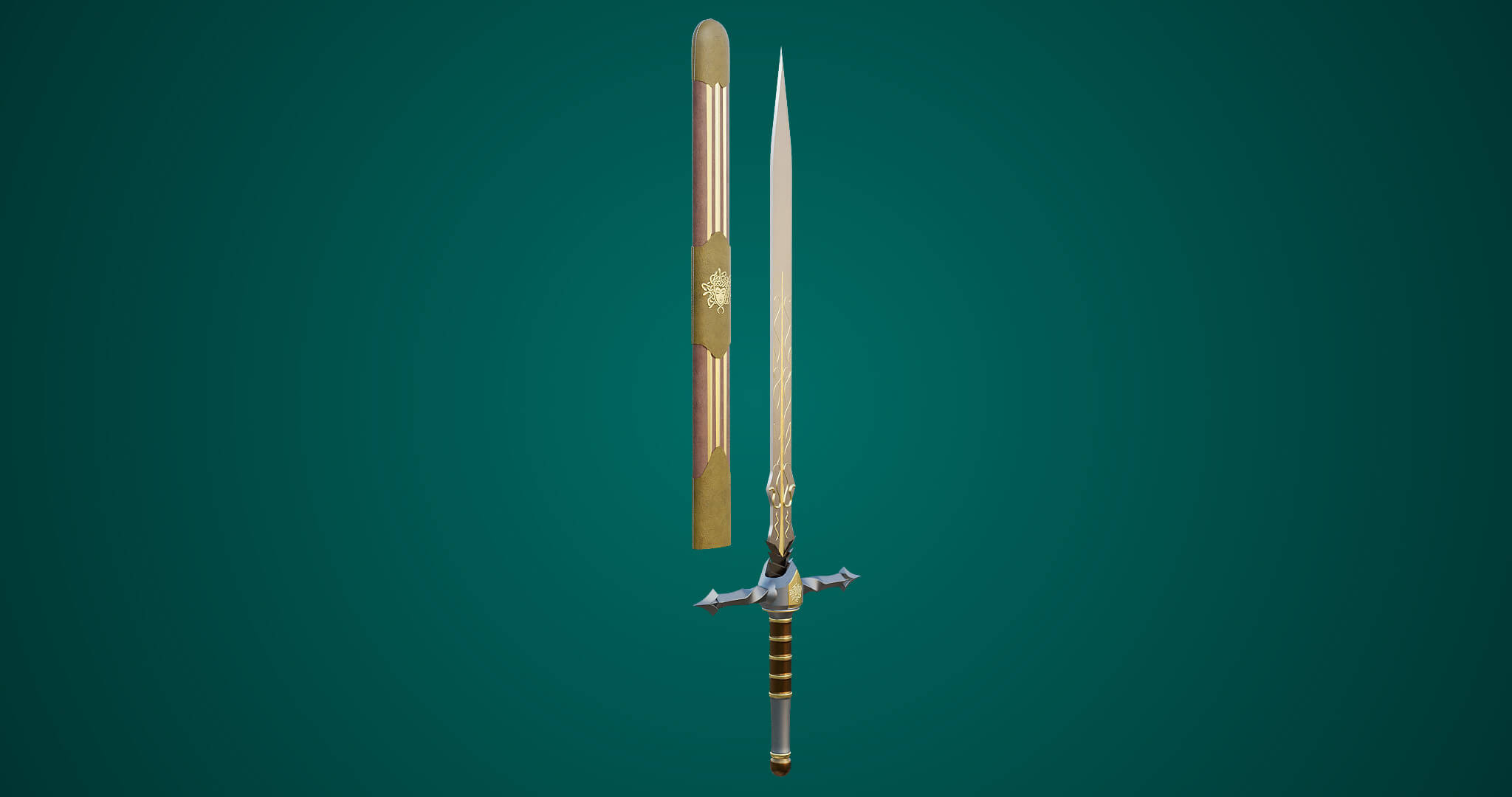 5 Fantasy Swords Collection All PBR Unity UE Textures by Eight Vertex