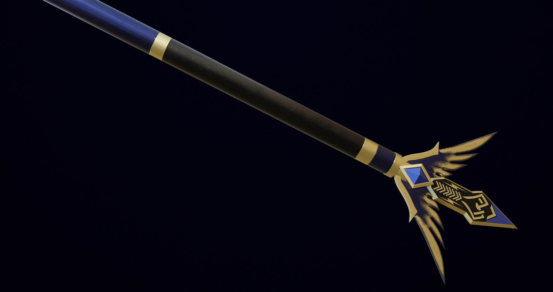 6 Fantasy Tridents Collection With PBR Unity UE Textures by Eight Vertex