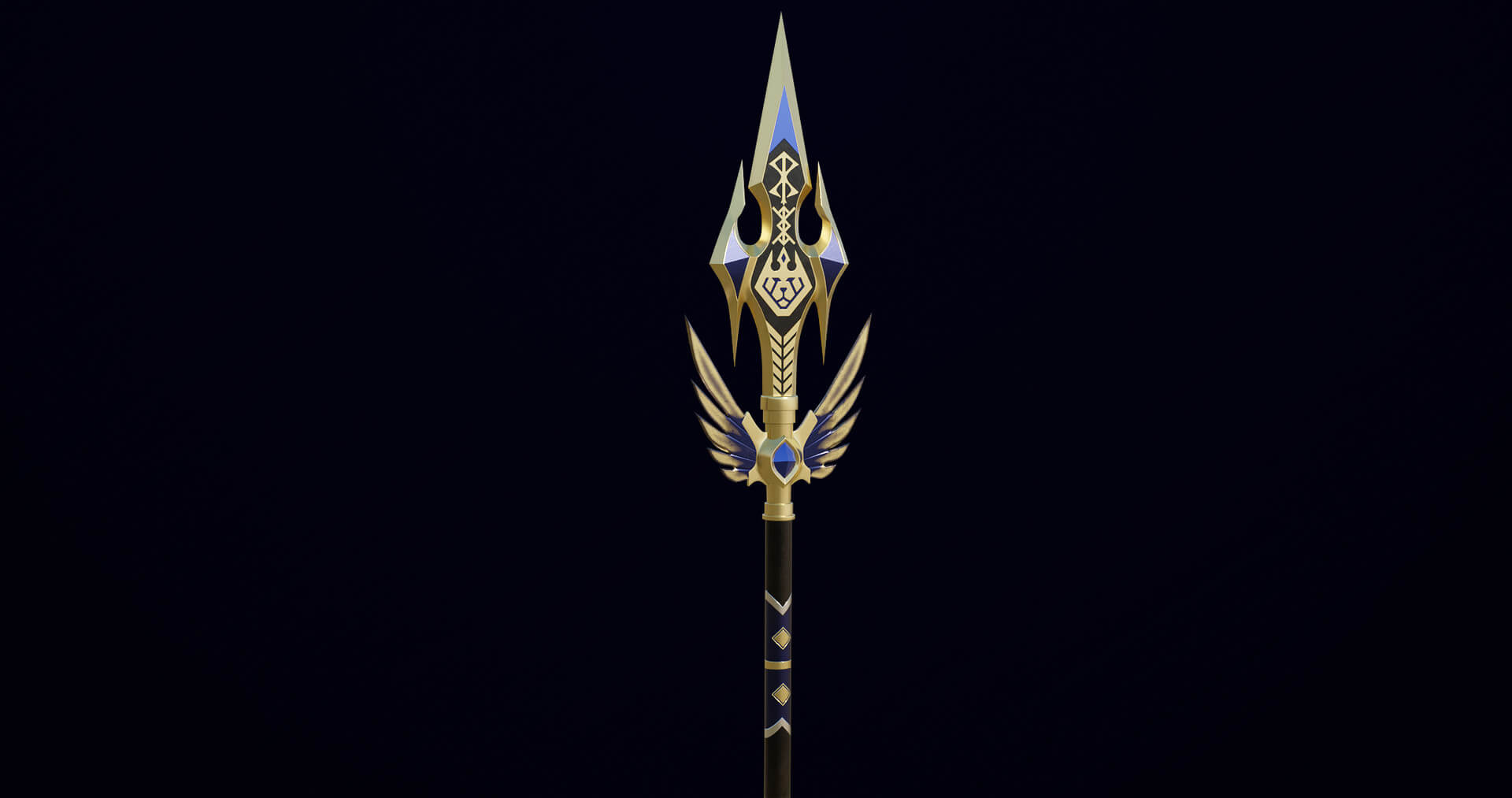 Fantasy Trident 05 - 3D Model by Eight Vertex