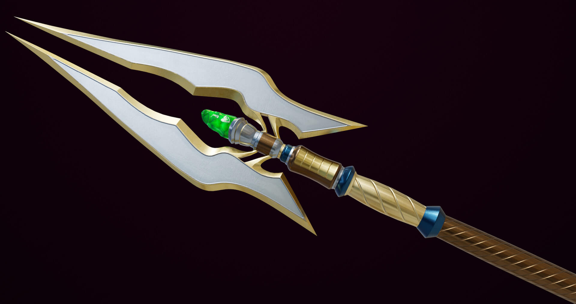 6 Fantasy Tridents Collection With PBR Unity UE Textures by Eight Vertex