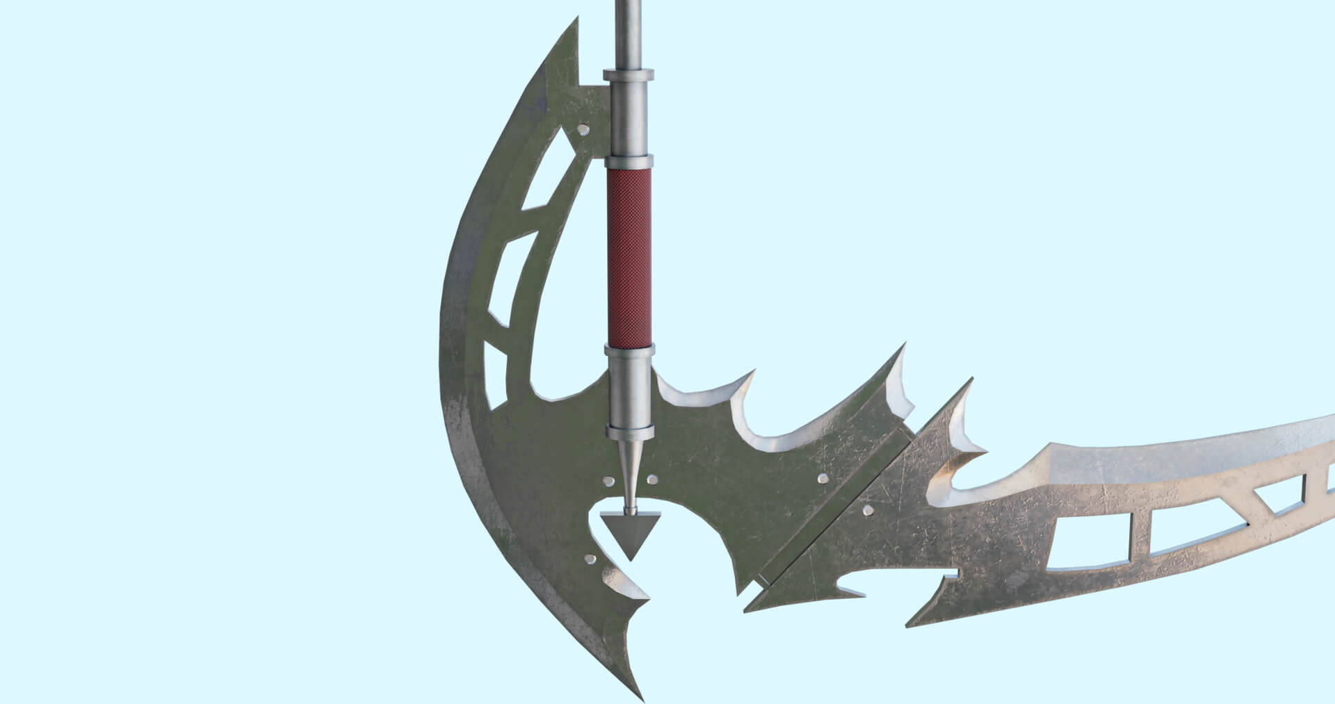 Flail Blade Weapon Game Ready PBR (Rope Version) - 3D Model by Eight Vertex