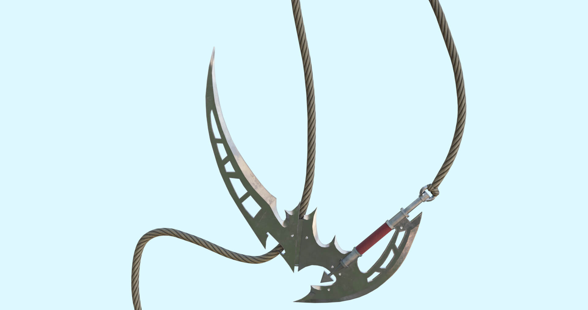Flail Blade Weapon Game Ready PBR (Rope Version) - 3D Model by Eight Vertex