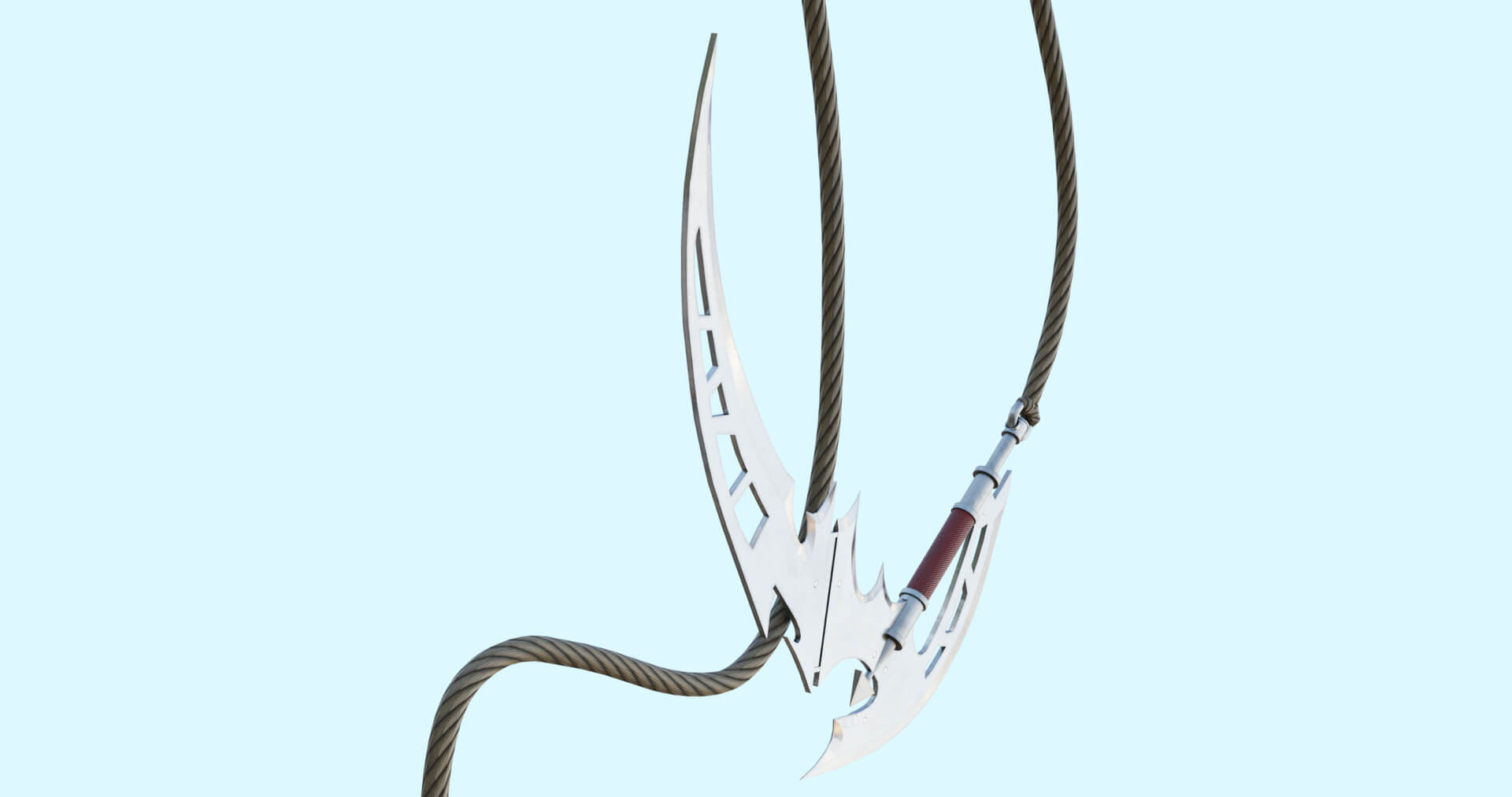 Flail Blade Weapon Game Ready PBR (Rope Version) - 3D Model by Eight Vertex