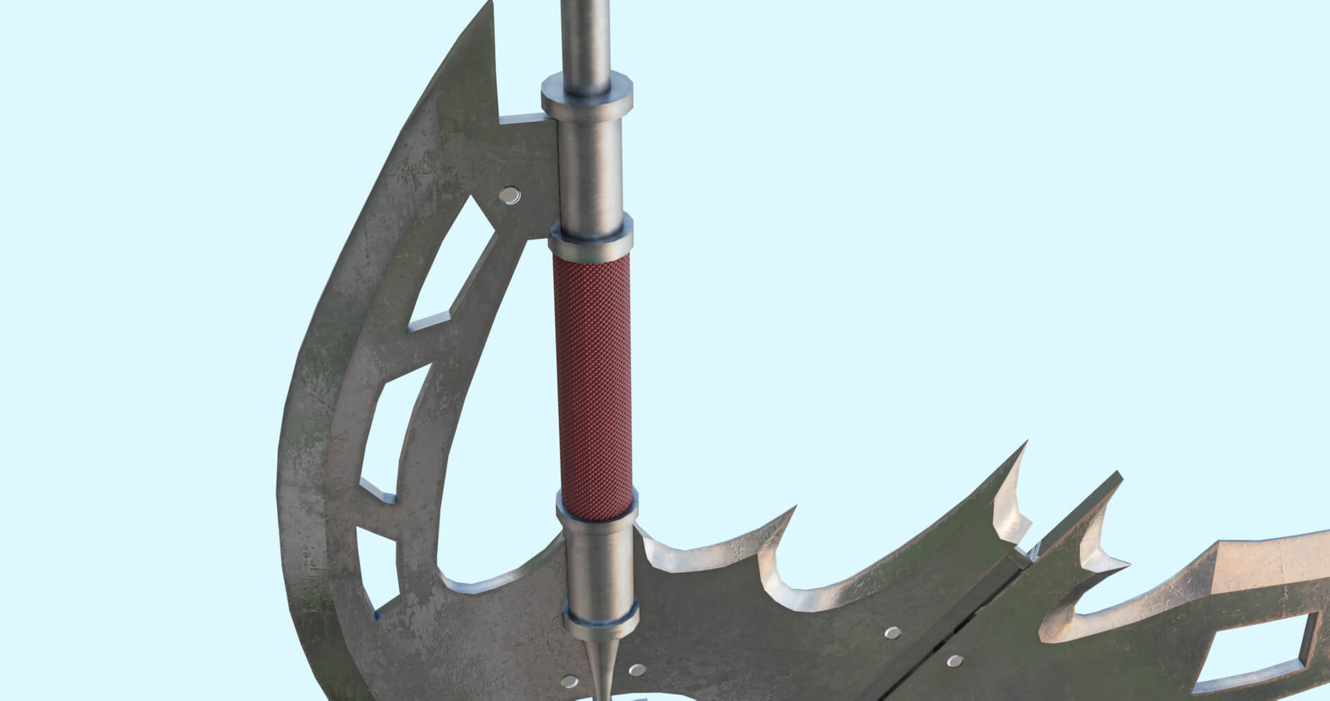 Flail Blade Weapon Game Ready PBR (Rope Version) - 3D Model by Eight Vertex