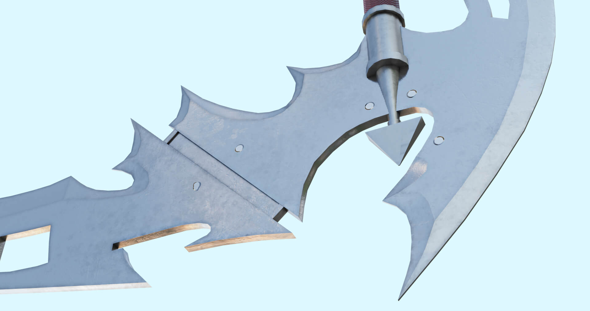 Flail Blade Weapon Game Ready PBR (Rope Version) - 3D Model by Eight Vertex