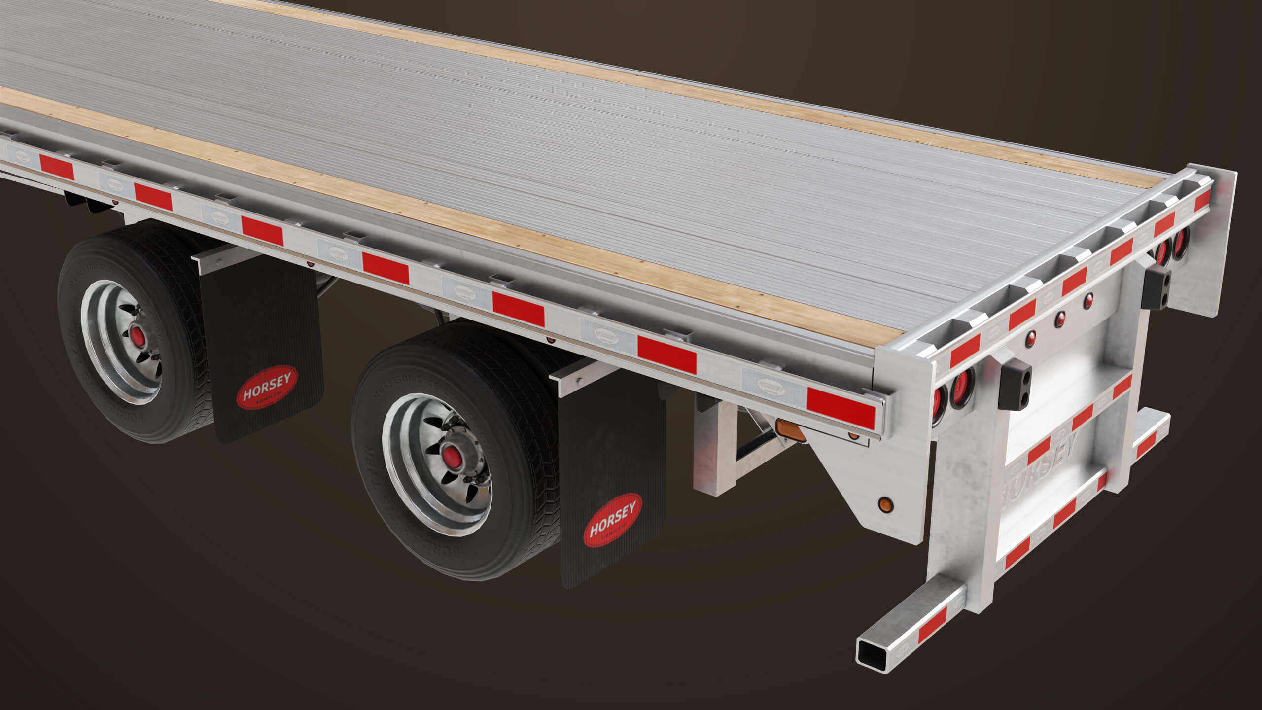 Flat Bed Trailer 05 Heavy Truck All PBR Unity UE Textures - 3D Model by ...