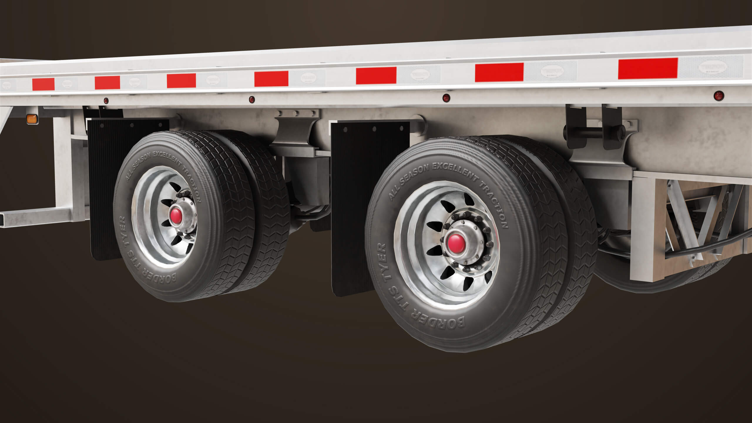 Flat Bed Trailer 05 Heavy Truck All PBR Unity UE Textures - 3D Model by ...