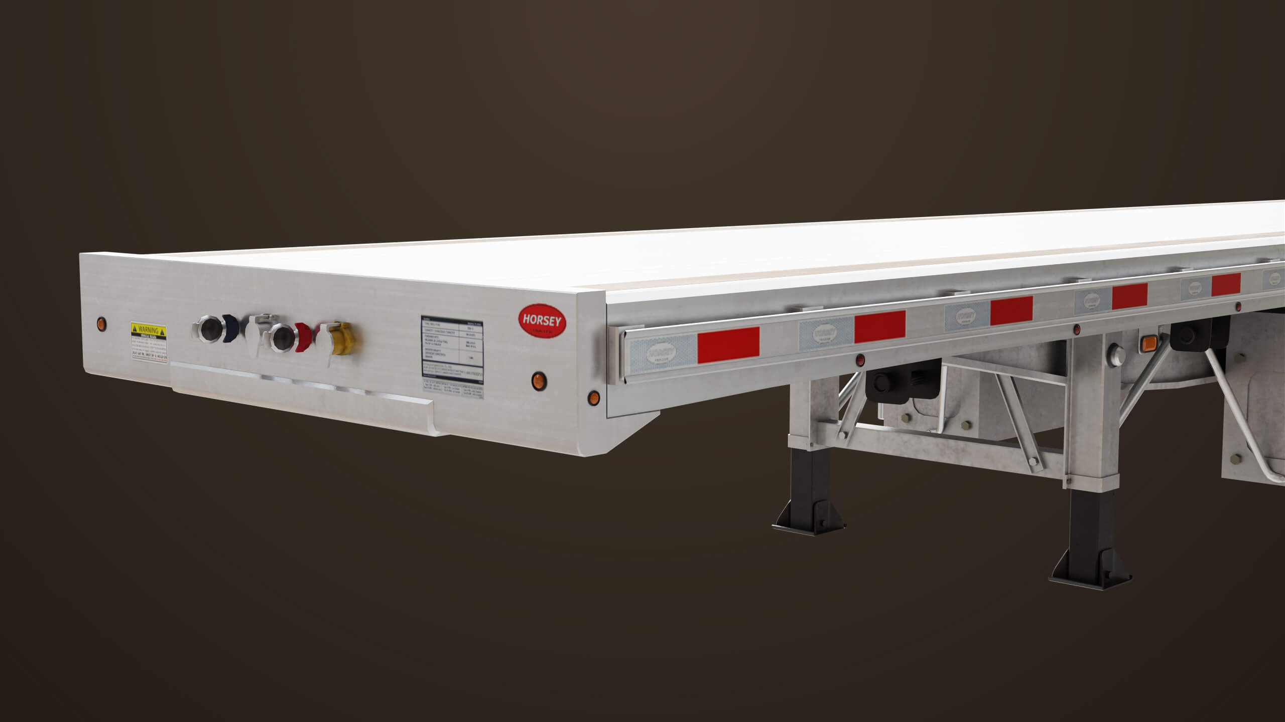Flat Bed Trailer 05 Heavy Truck All PBR Unity UE Textures - 3D Model by ...