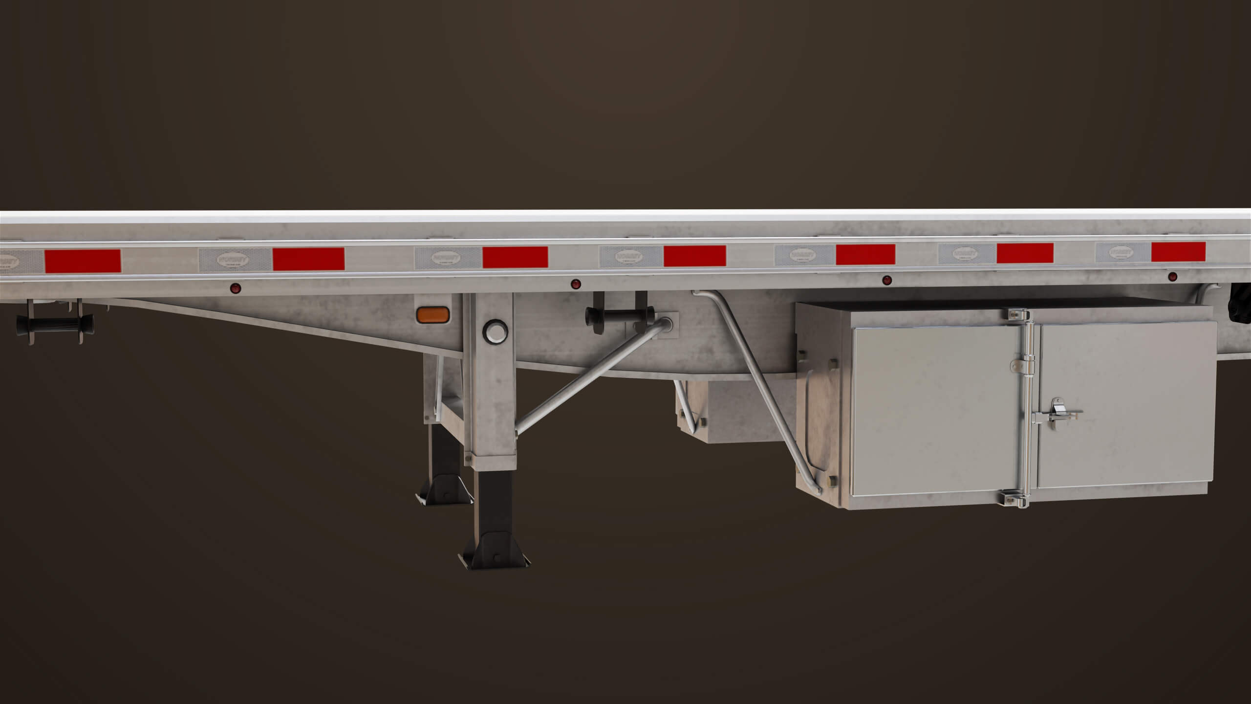 Flat Bed Trailer 05 Heavy Truck All PBR Unity UE Textures - 3D Model by ...