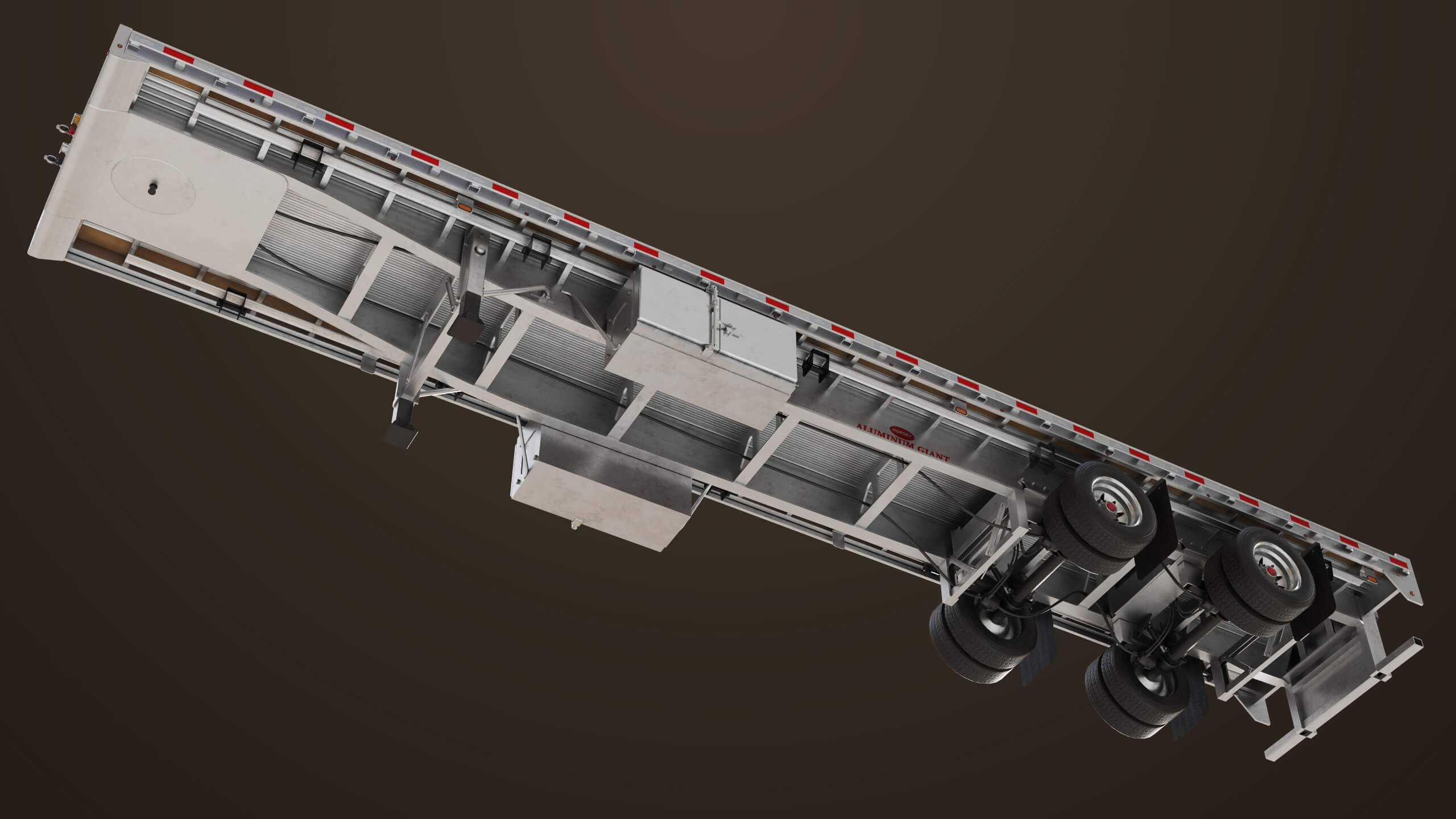 Flat Bed Trailer 05 Heavy Truck All PBR Unity UE Textures - 3D Model by ...
