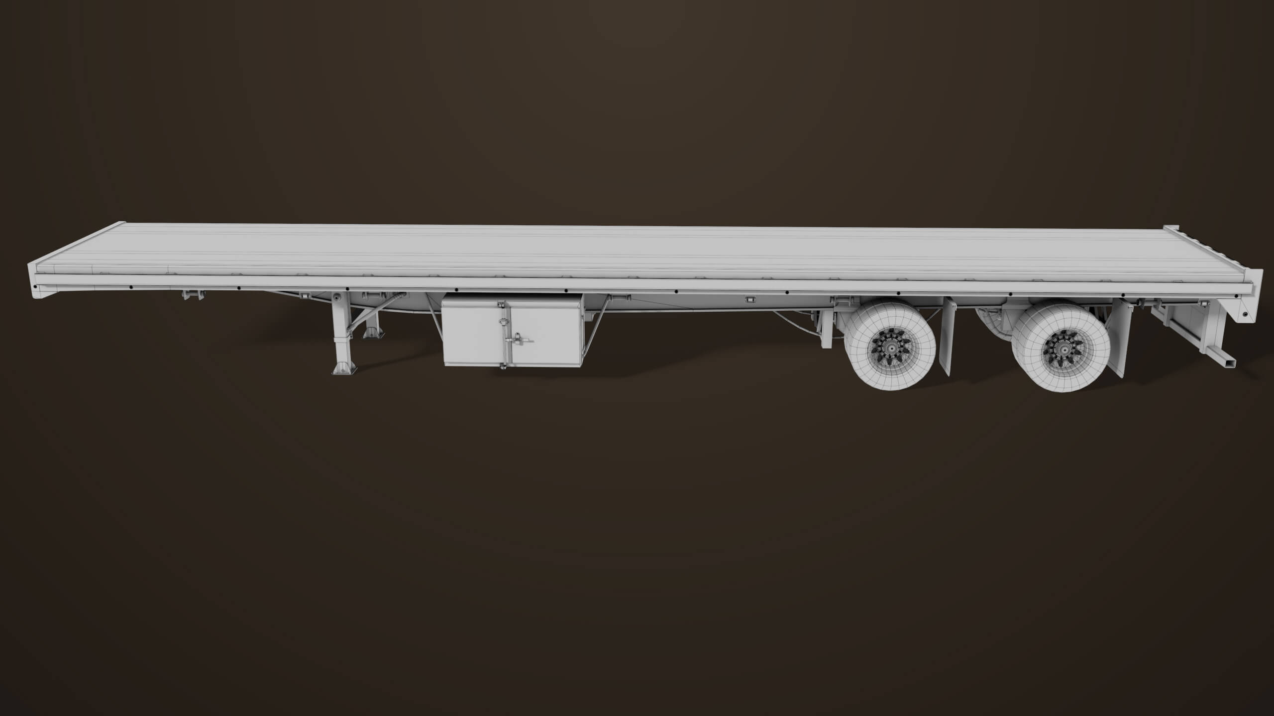 Flat Bed Trailer 05 Heavy Truck All PBR Unity UE Textures - 3D Model by ...