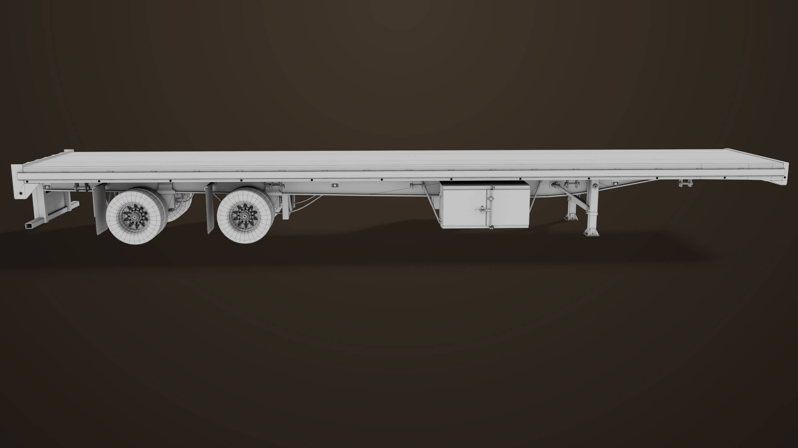 Flat Bed Trailer 05 Heavy Truck All PBR Unity UE Textures - 3D Model by ...
