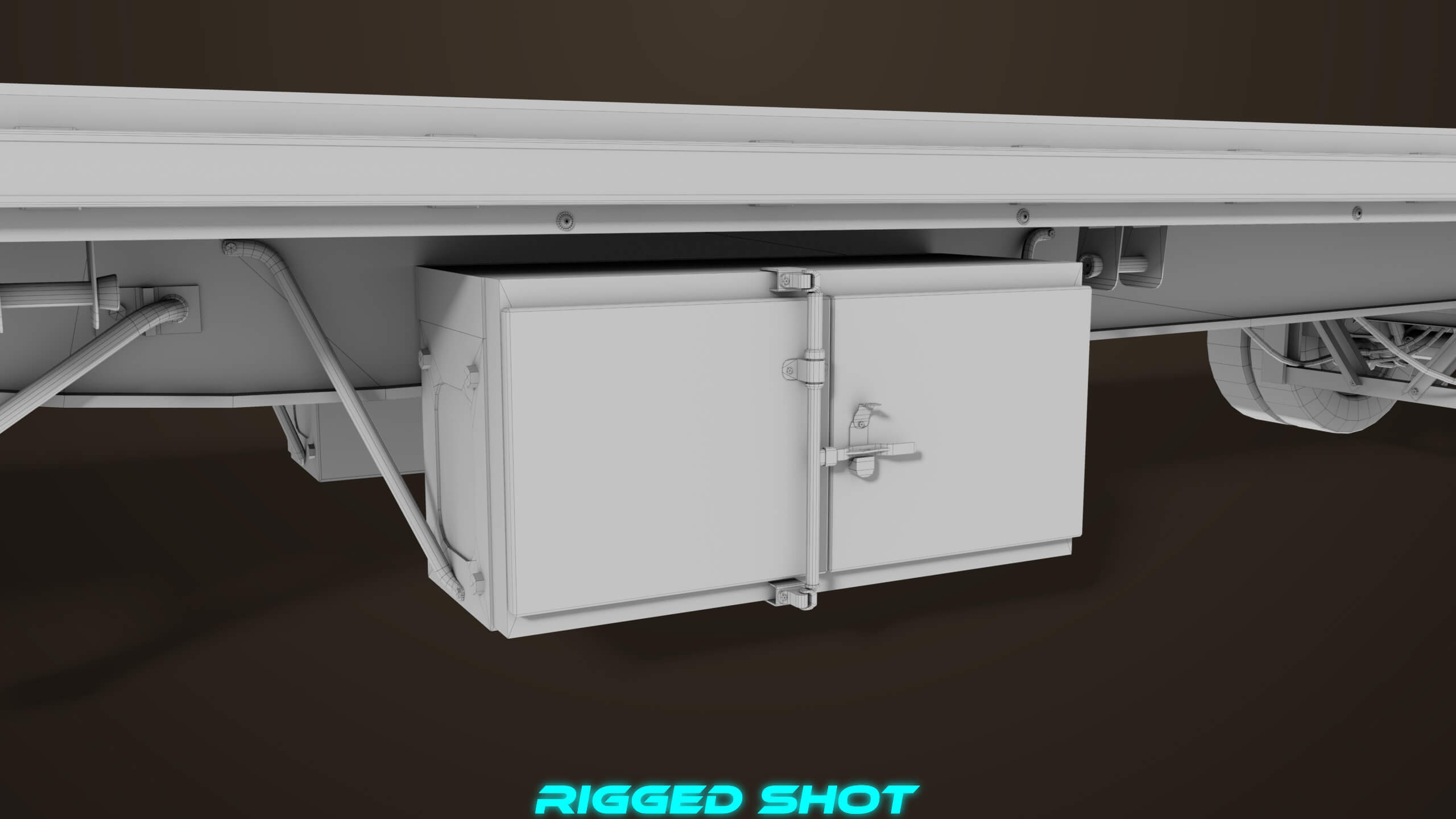 Flat Bed Trailer 05 Heavy Truck All PBR Unity UE Textures - 3D Model by ...