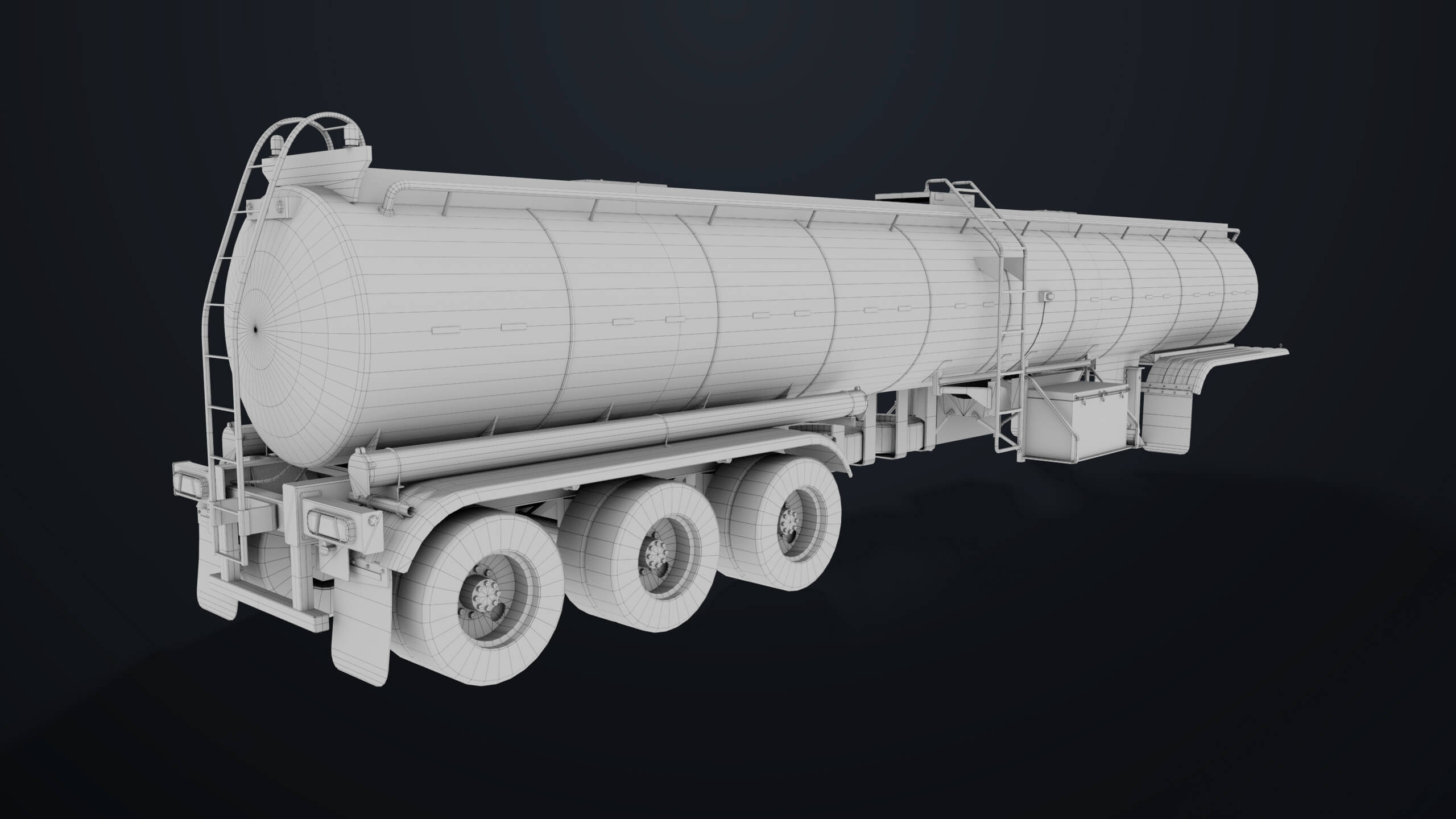 Food Tank Trailer 02 for Heavy Truck PBR - 3D Model by Eight Vertex